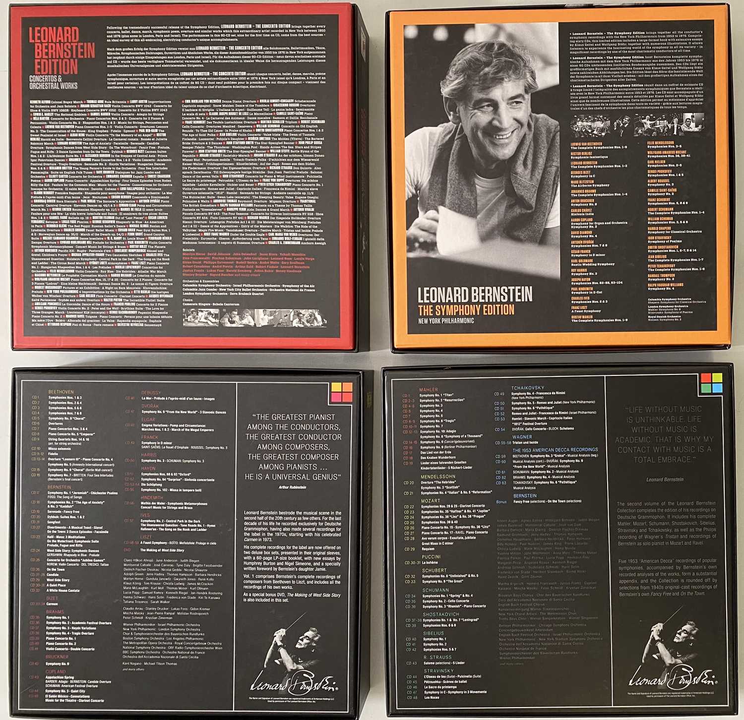 Lot 16 - LEONARD BERNSTEIN - CLASSICAL CD BOX SETS