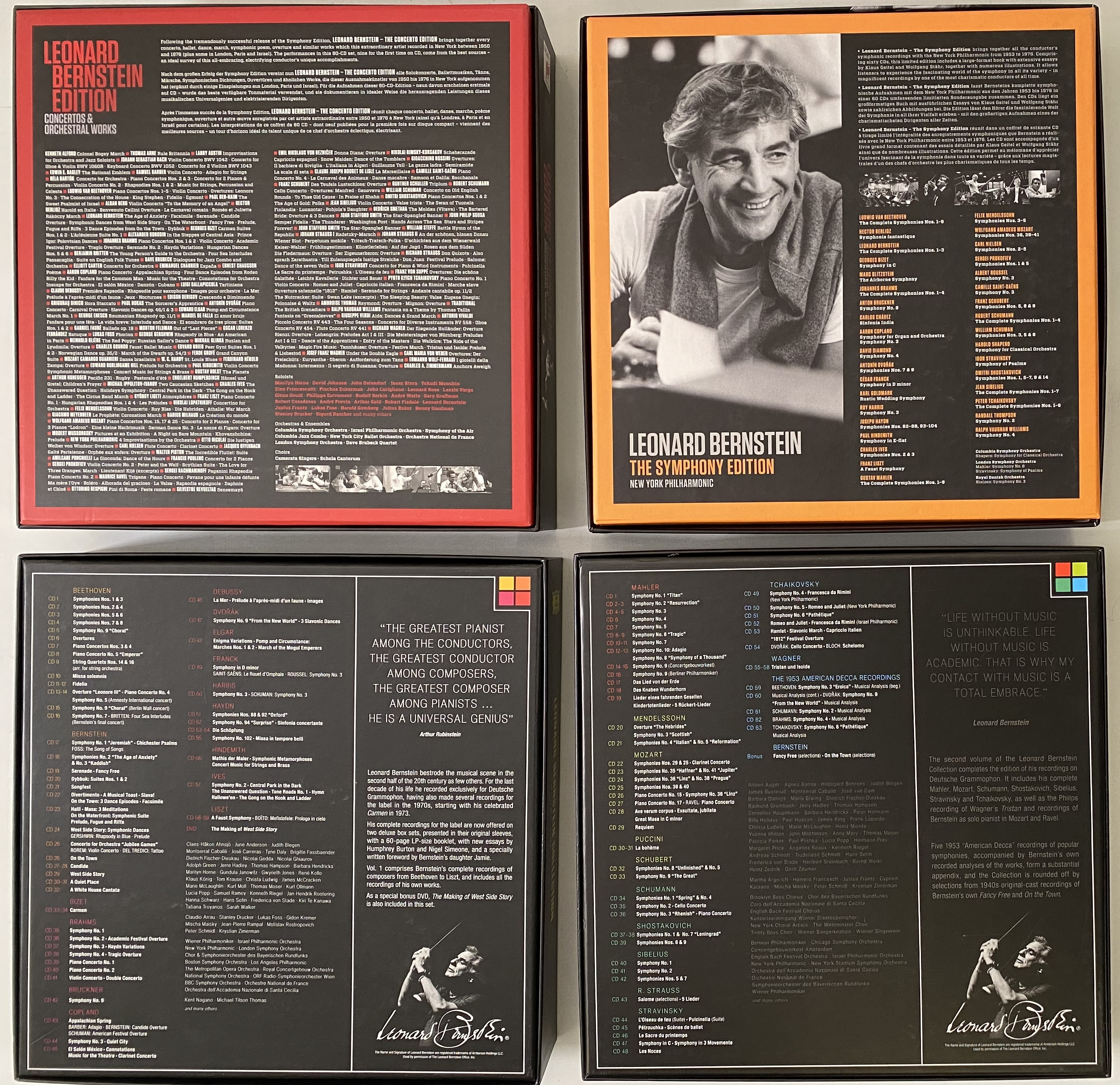 Lot 16 - LEONARD BERNSTEIN - CLASSICAL CD BOX SETS