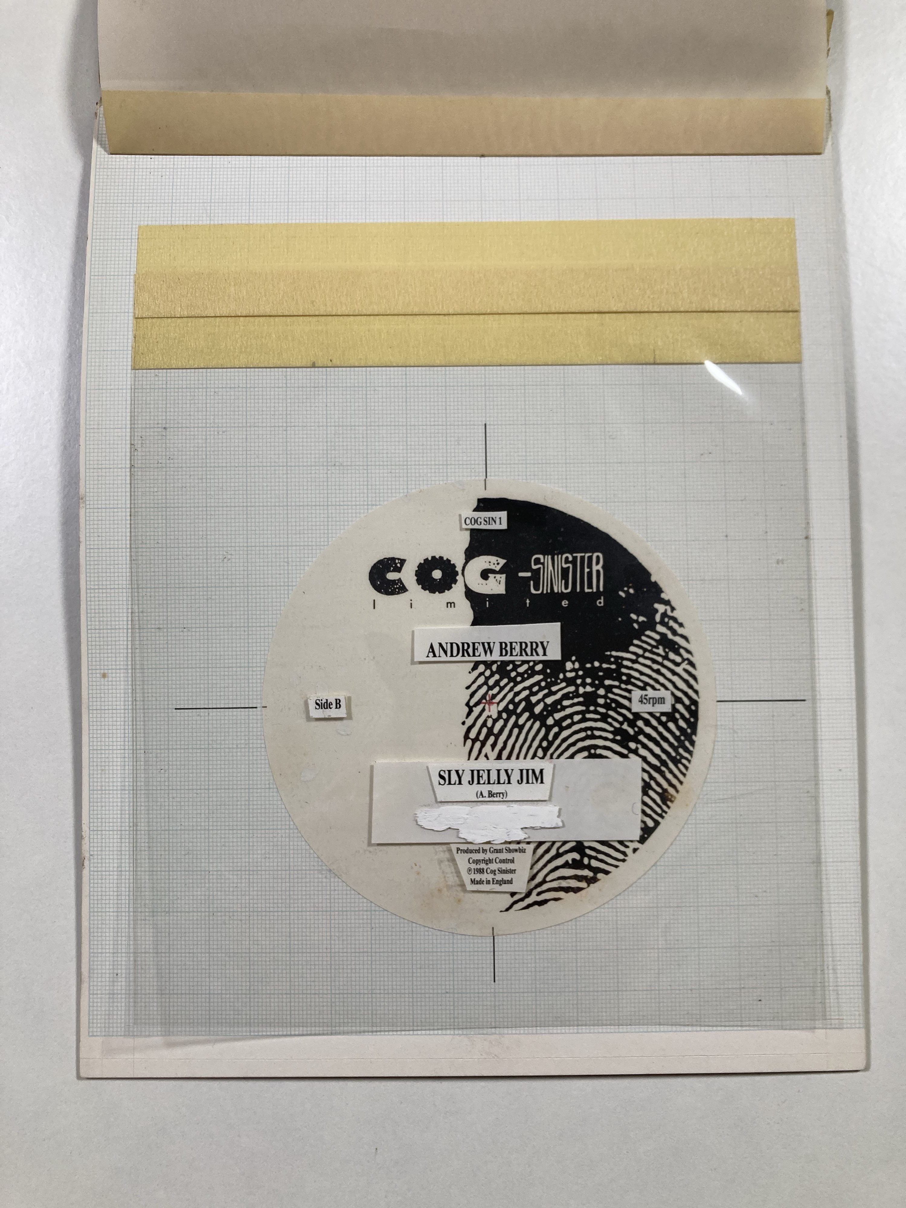 Lot 421 - MARK E. SMITH / THE FALL - PROOF ARTWORK FOR