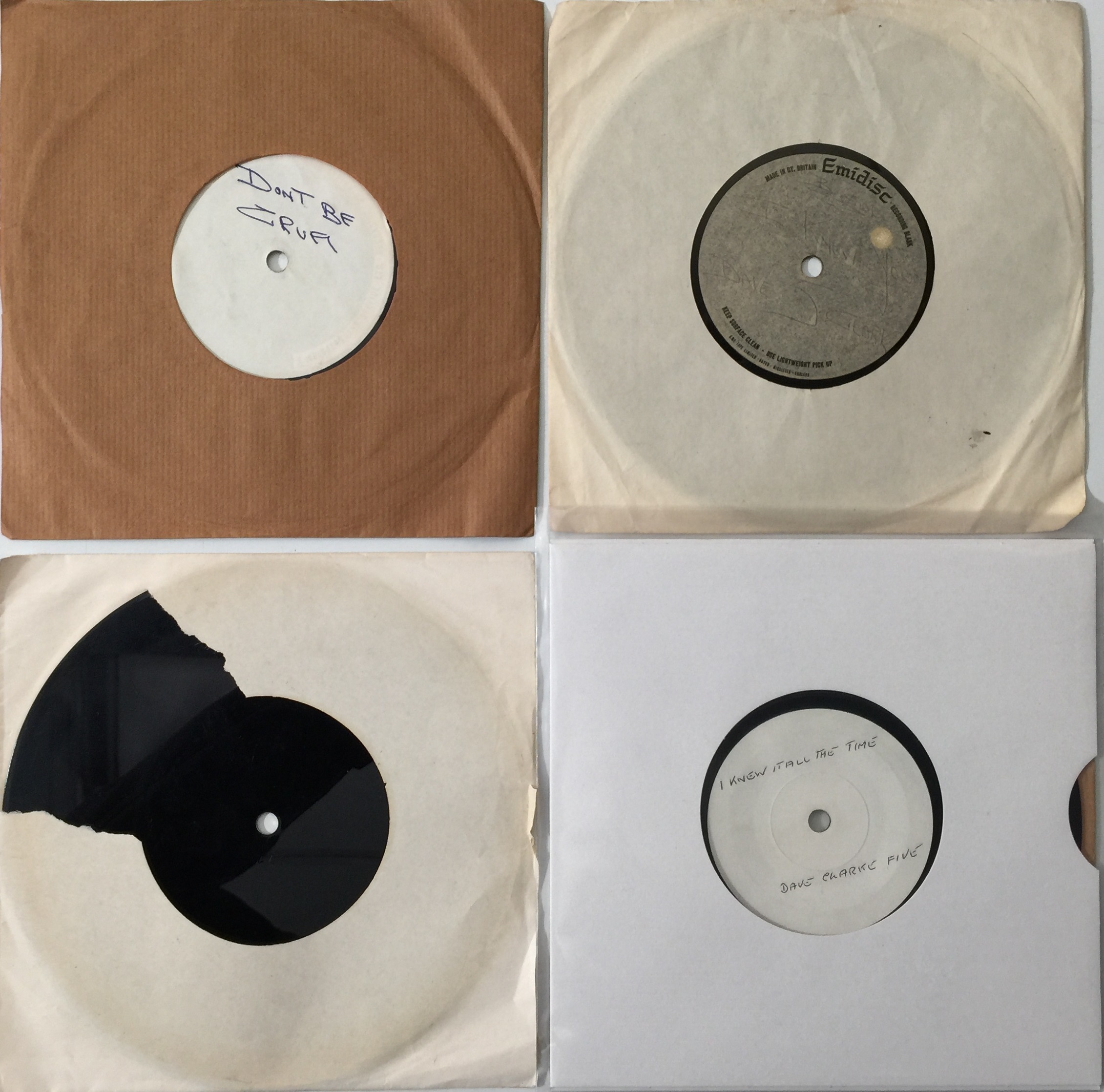 Lot 699 - DAVE CLARK - 7" ACETATES/TEST PRESSING