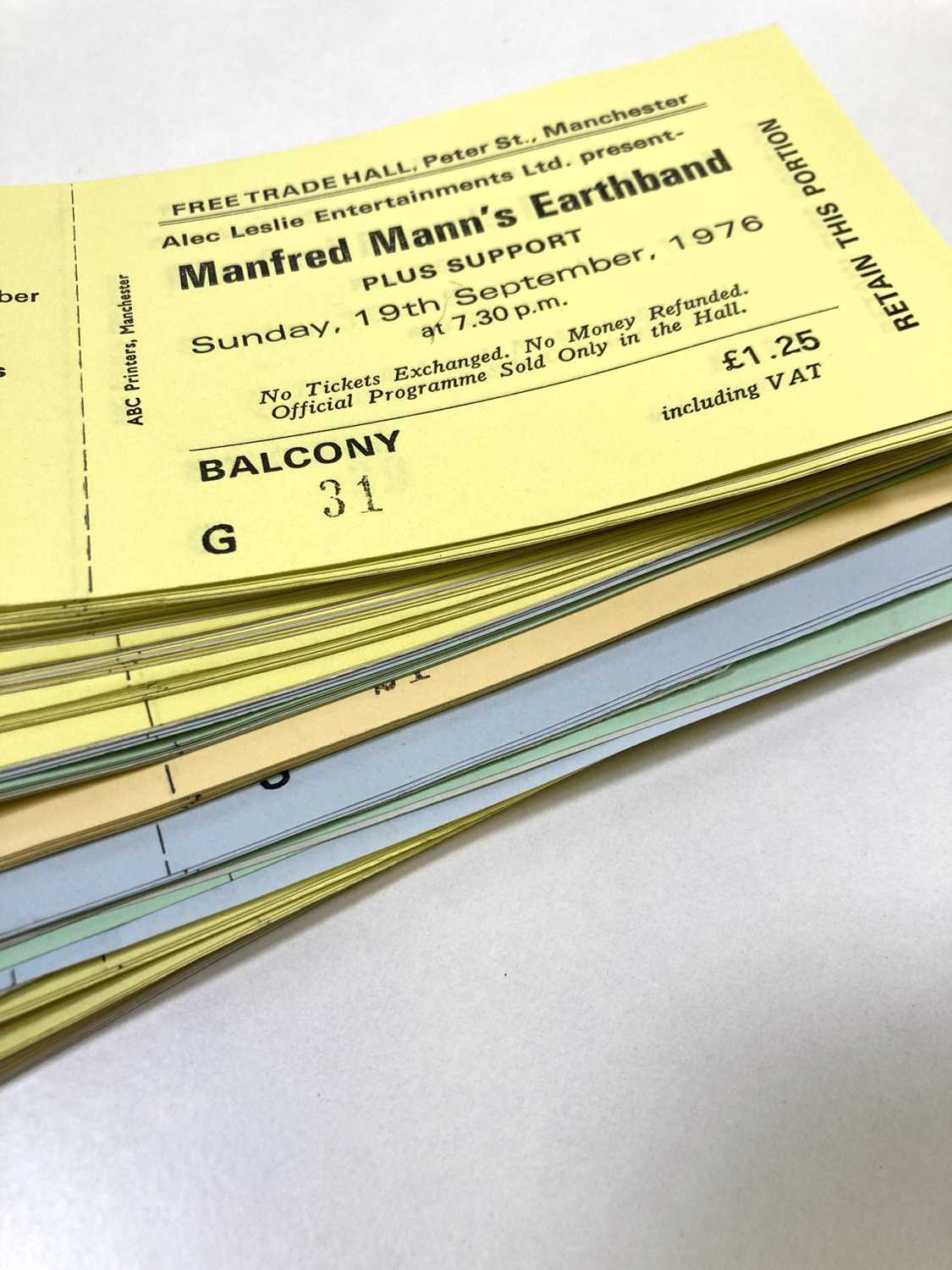 Lot 140 - MANCHESTER FREE TRADE HALL TICKET ARCHIVE
