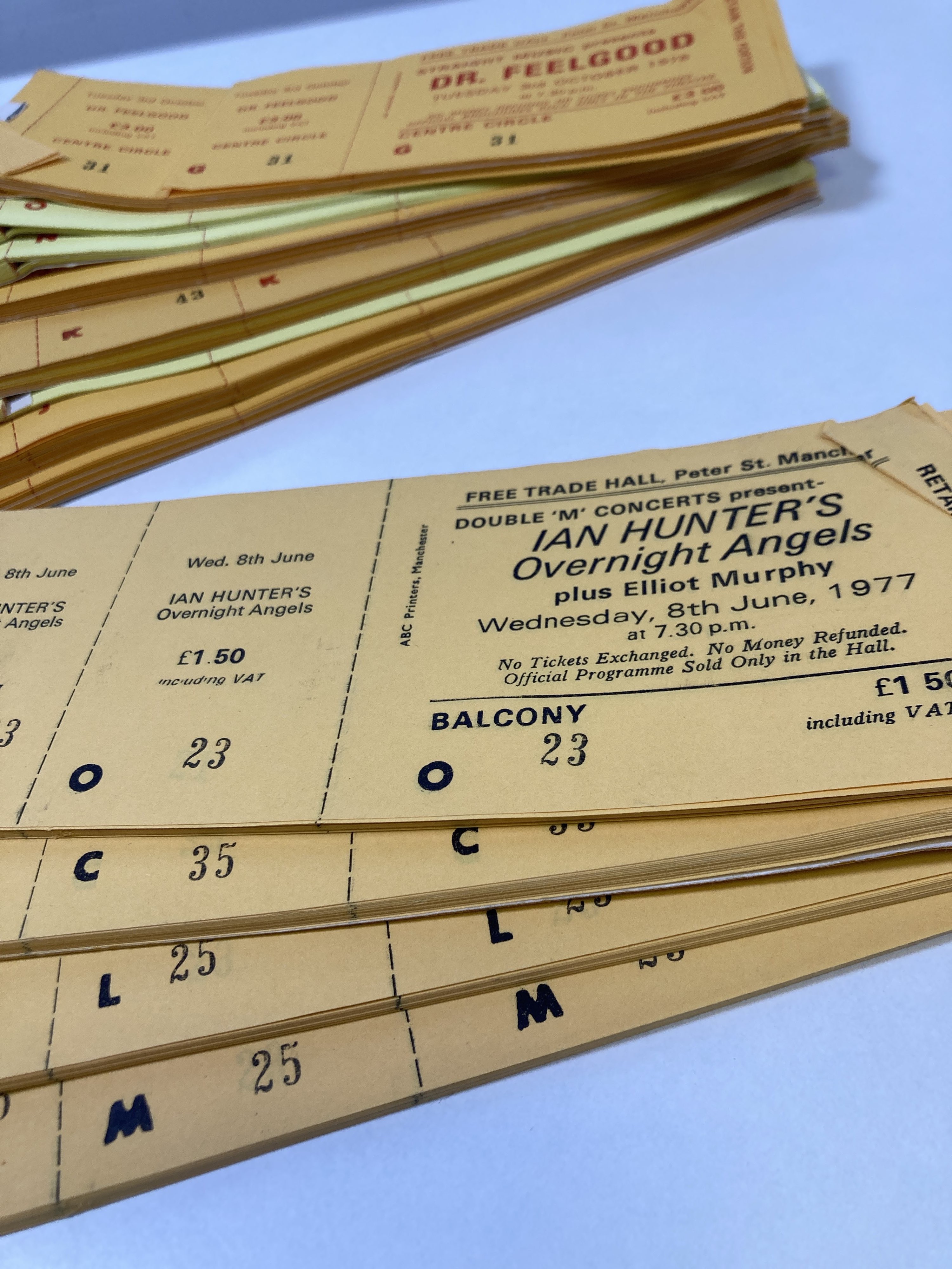 Lot 147 - MANCHESTER FREE TRADE HALL TICKET ARCHIVE