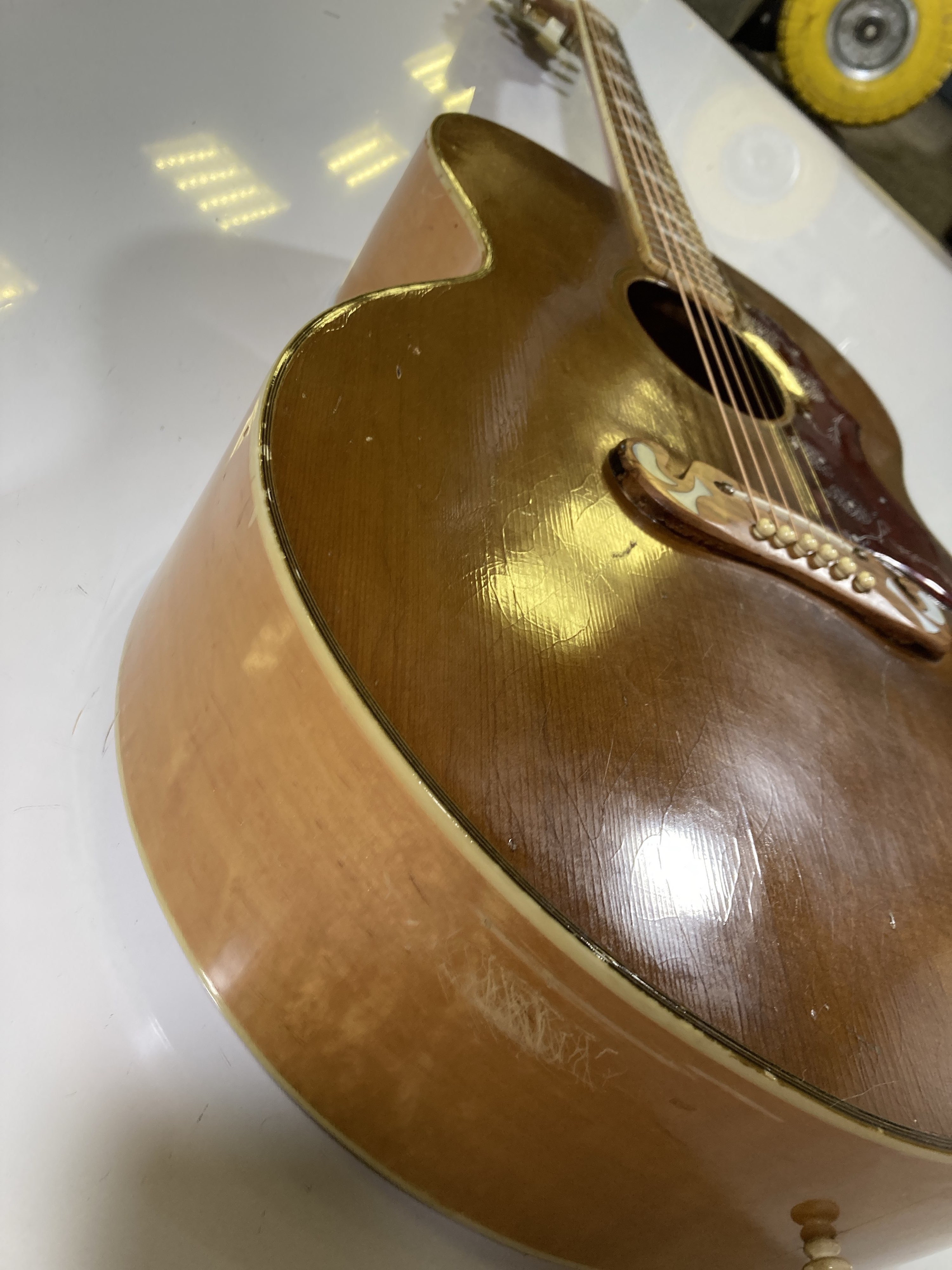 Lot 44 - VINTAGE CLEARTONE MJ200 ACOUSTIC GUITAR.