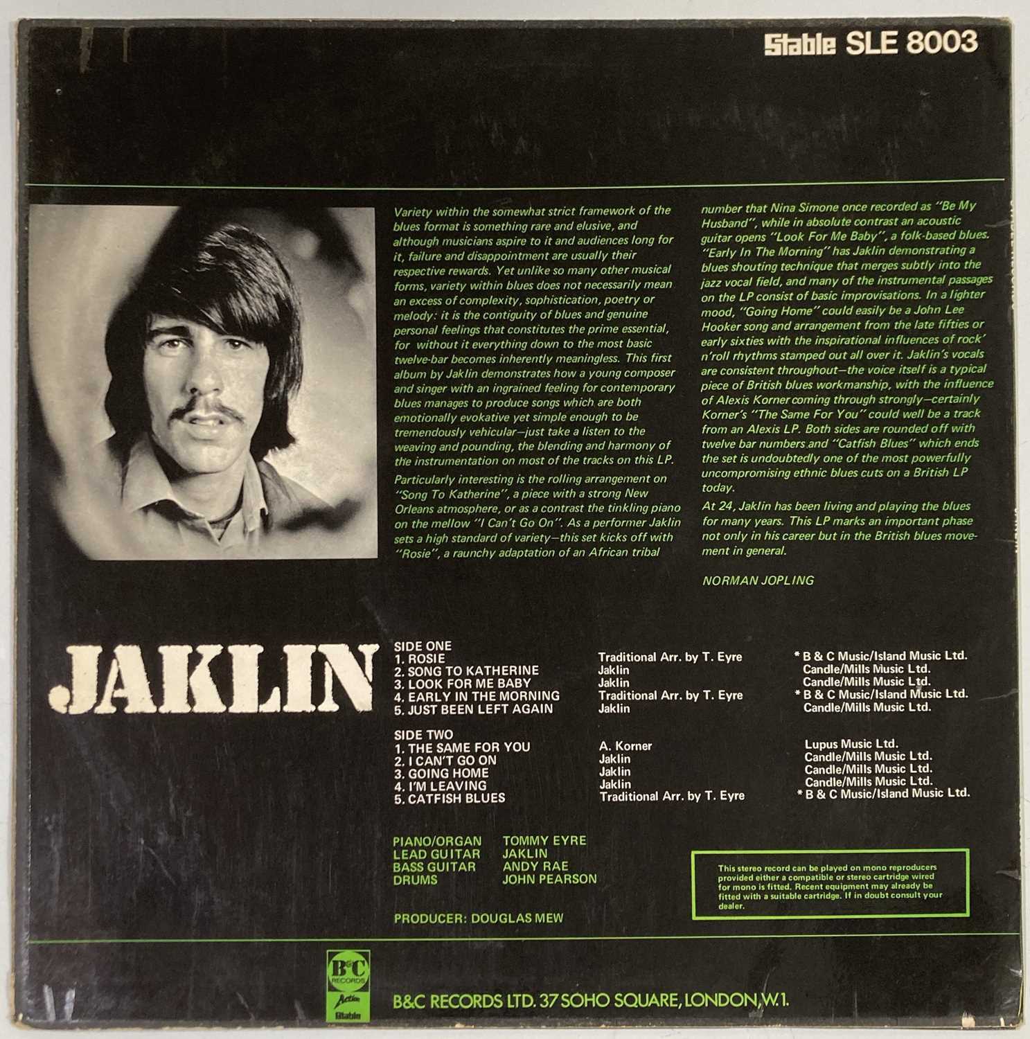 Lot 65 - JAKLIN - JAKLIN LP (ORIGINAL UK COPY - STABLE