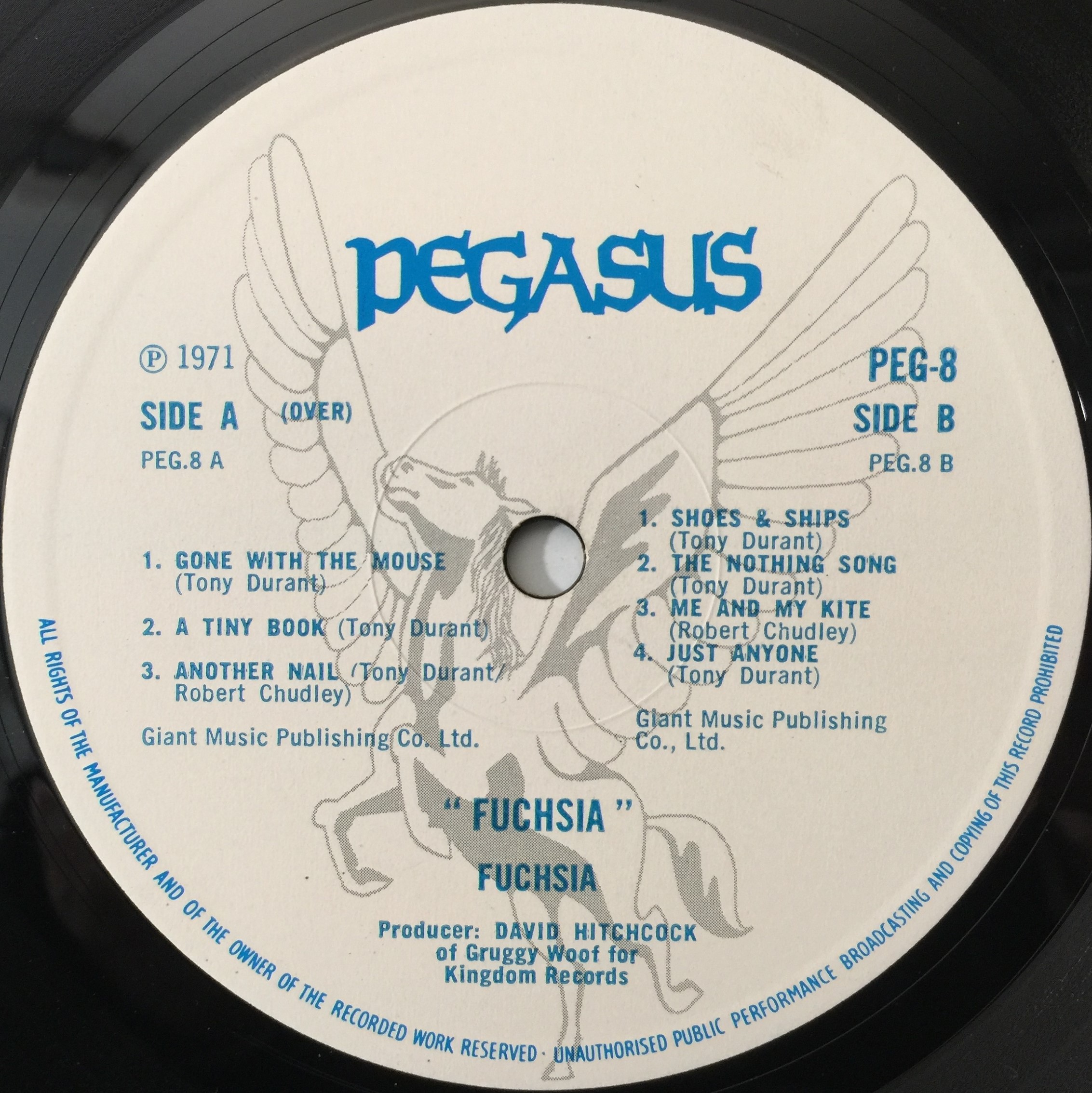 Lot 86 - FUCHSIA - FUCHSIA LP (ORIGINAL UK COPY