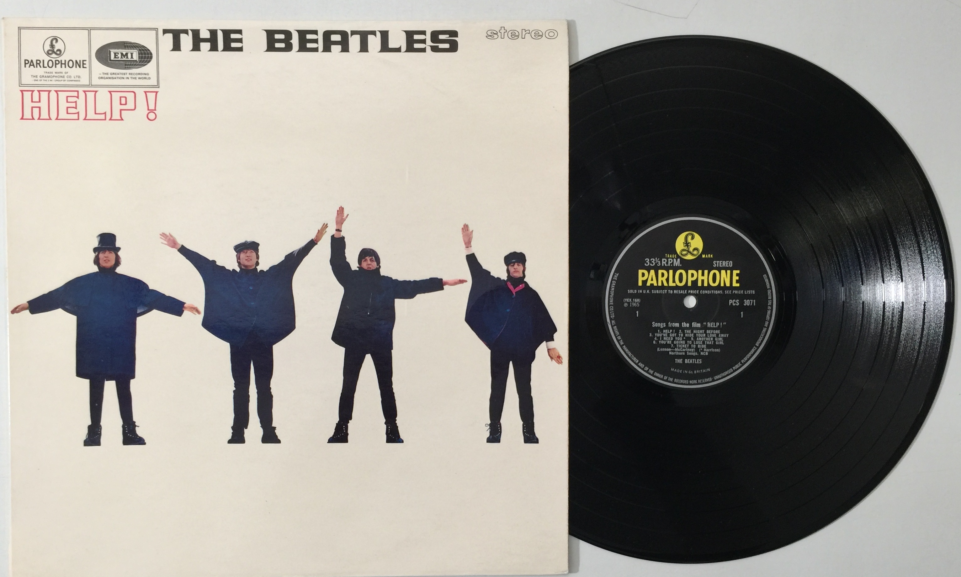 Lot 127 - THE BEATLES - HELP! LP (ORIGINAL UK STEREO