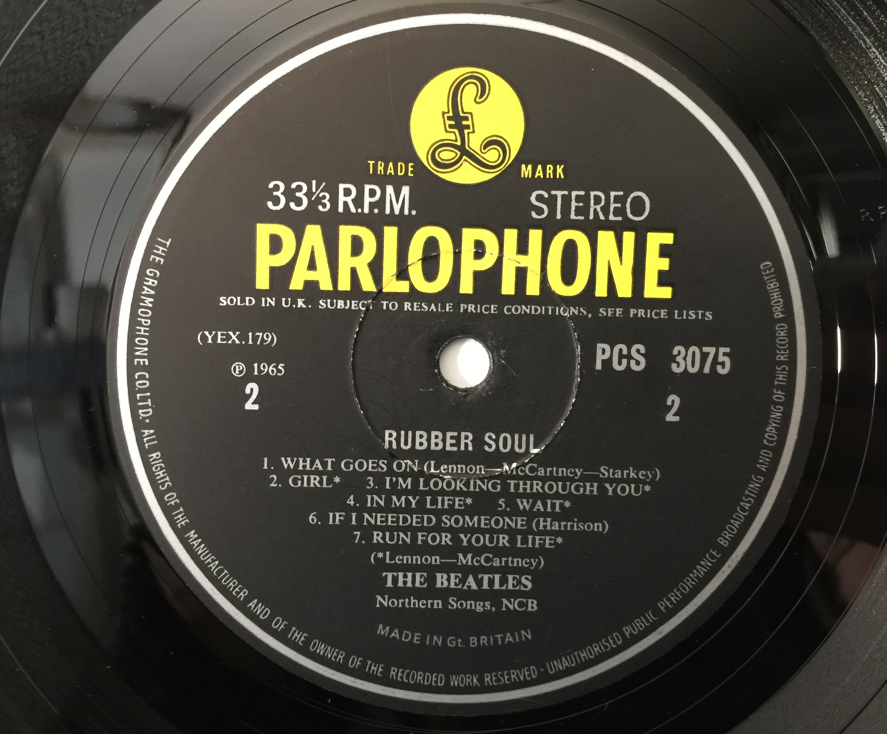 Lot 128 - THE BEATLES - RUBBER SOUL LP (ORIGINAL UK