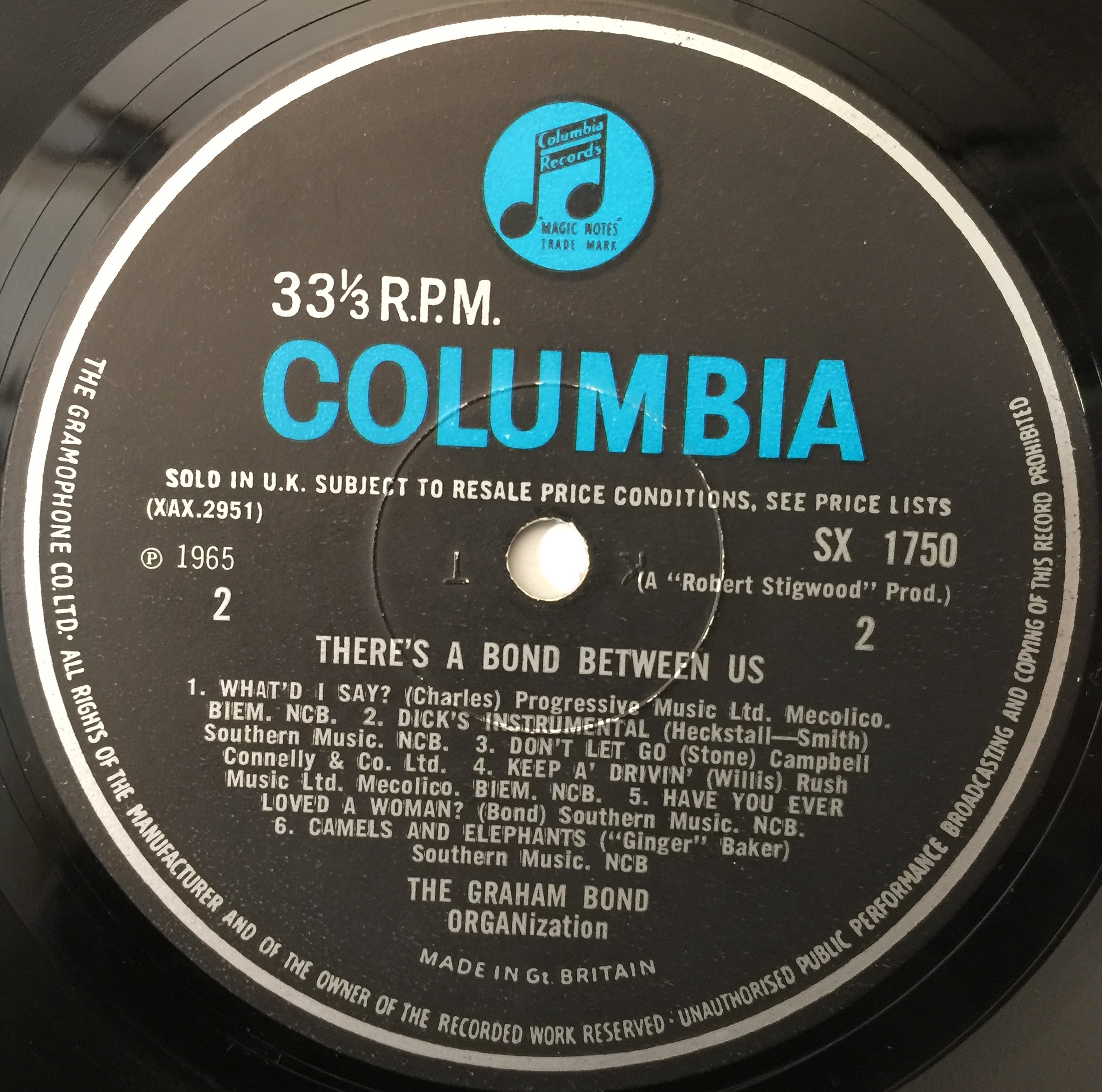Lot 36 - THE GRAHAM BOND ORGANIZATION - THERE'S A BOND