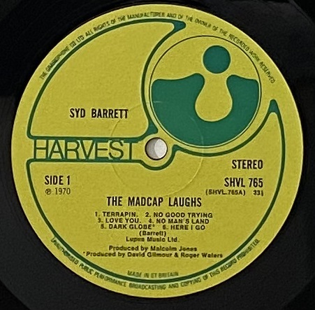 Lot 189 - SYD BARRETT - THE MADCAP LAUGHS LP (ORIGINAL