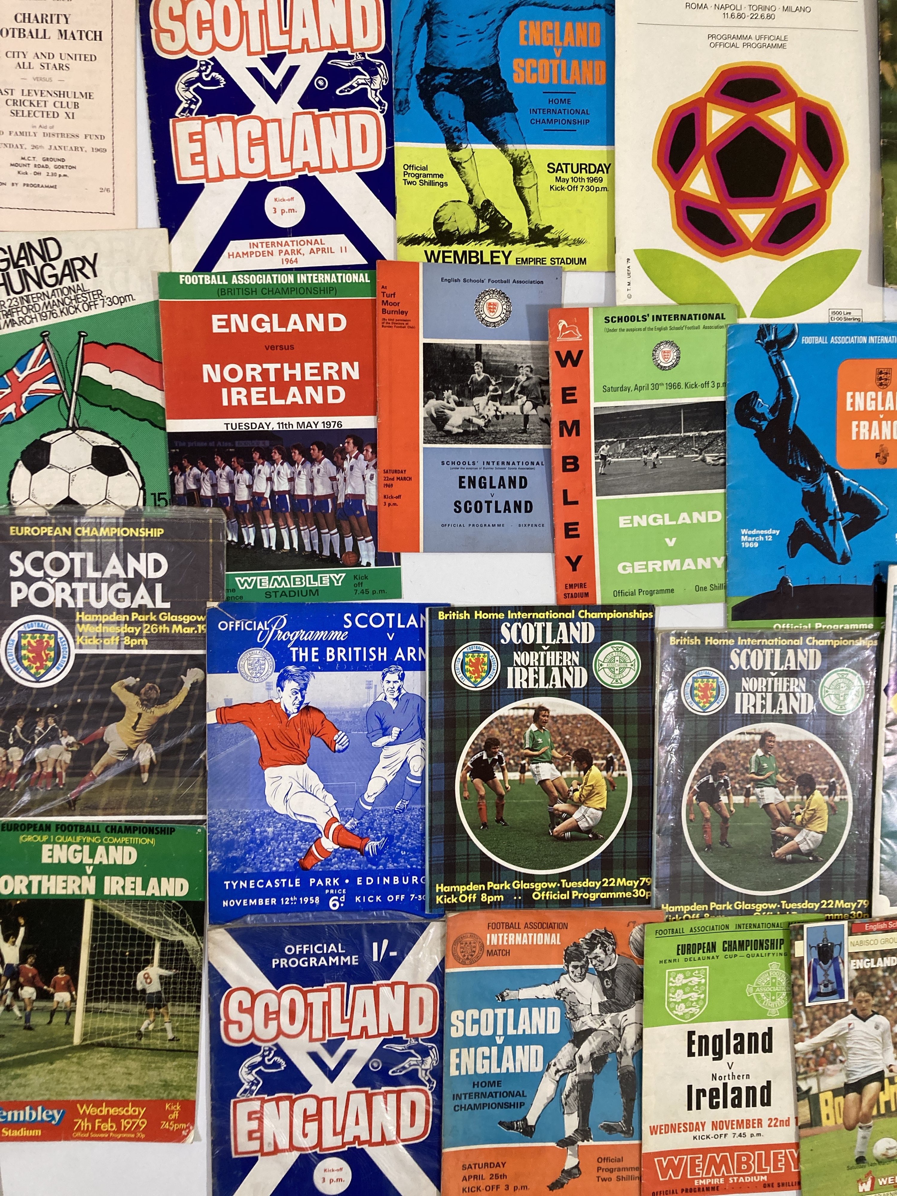 Lot 74 - FOOTBALL PROGRAMMES - INTERNATIONAL FIXTURES