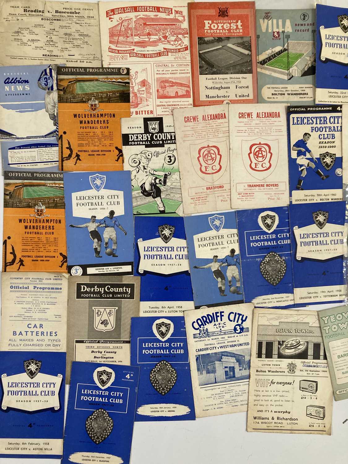 Lot 77 - FOOTBALL PROGRAMMES - 1940S/1950S TEAMS.
