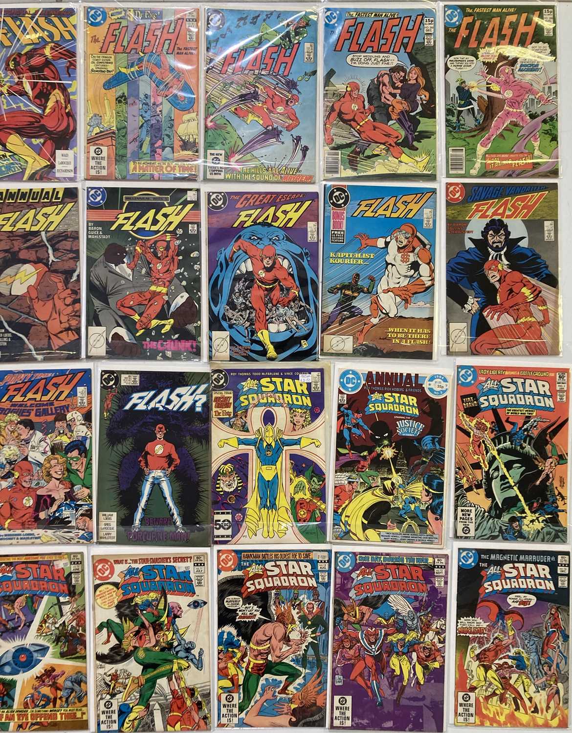 Lot 143 - APPROX 56 DC COMICS (THE FLASH, ALL-STAR