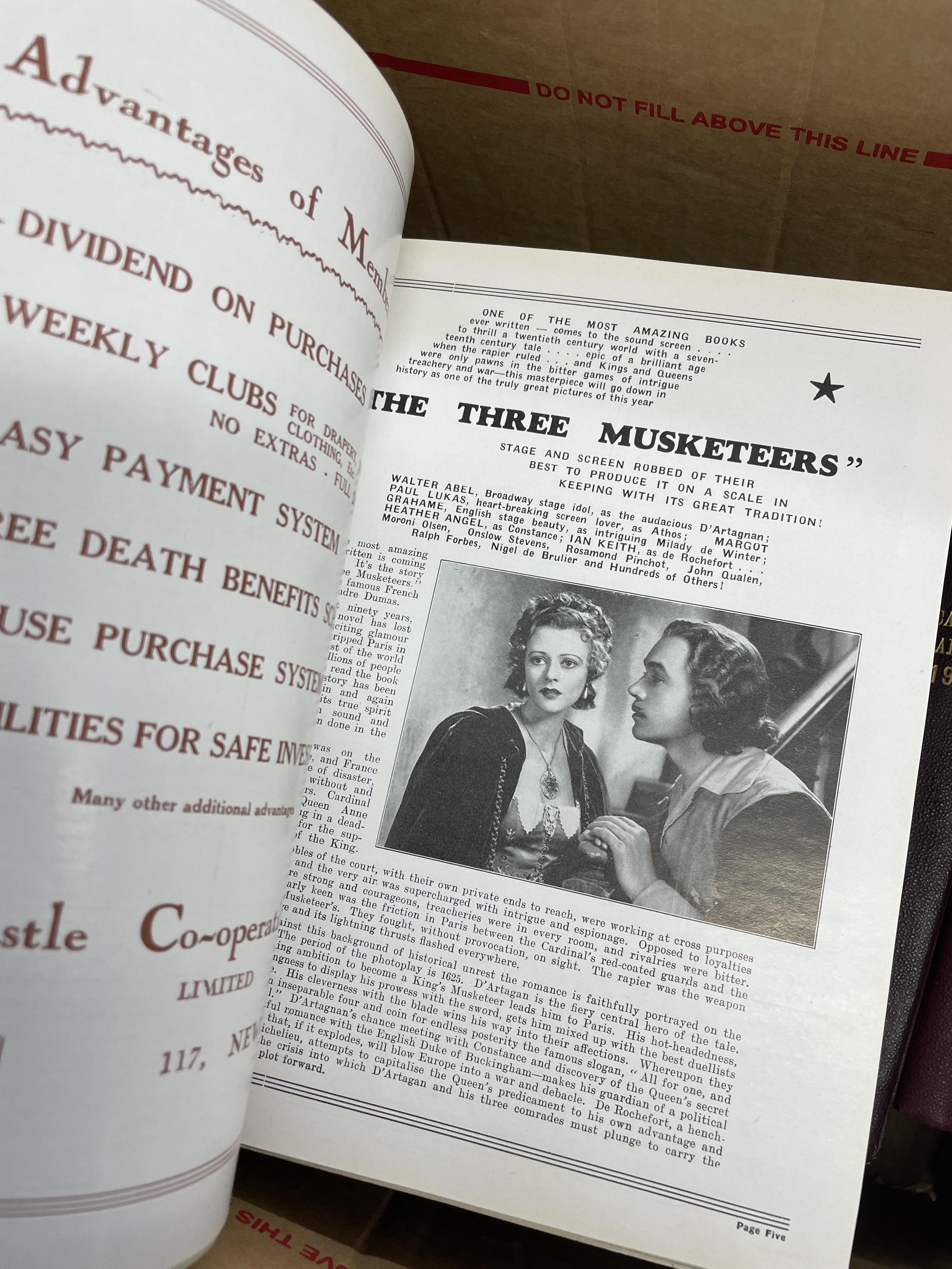 Lot 3 - 1930S BOUND VOLUMES OF CINEMA PROGRAMMES.