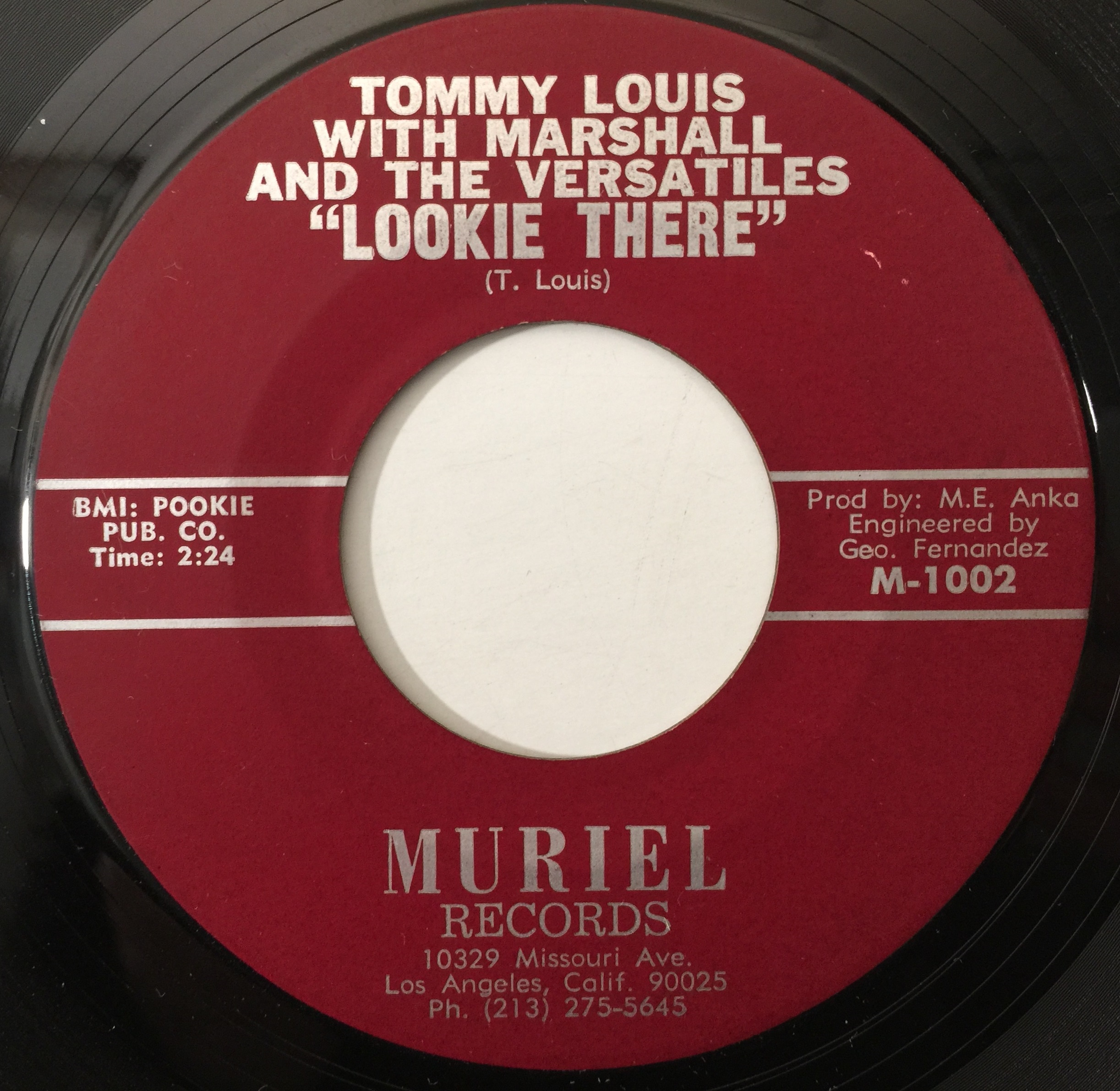 Lot 2 - TOMMY LOUIS - LOOKIE THERE/ WAIL BABY WAIL 7"