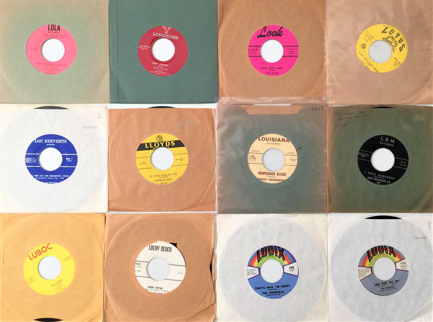Lot 8 - L LABELS - ROCK N ROLL/ ROCKABILLY ETC - 7"