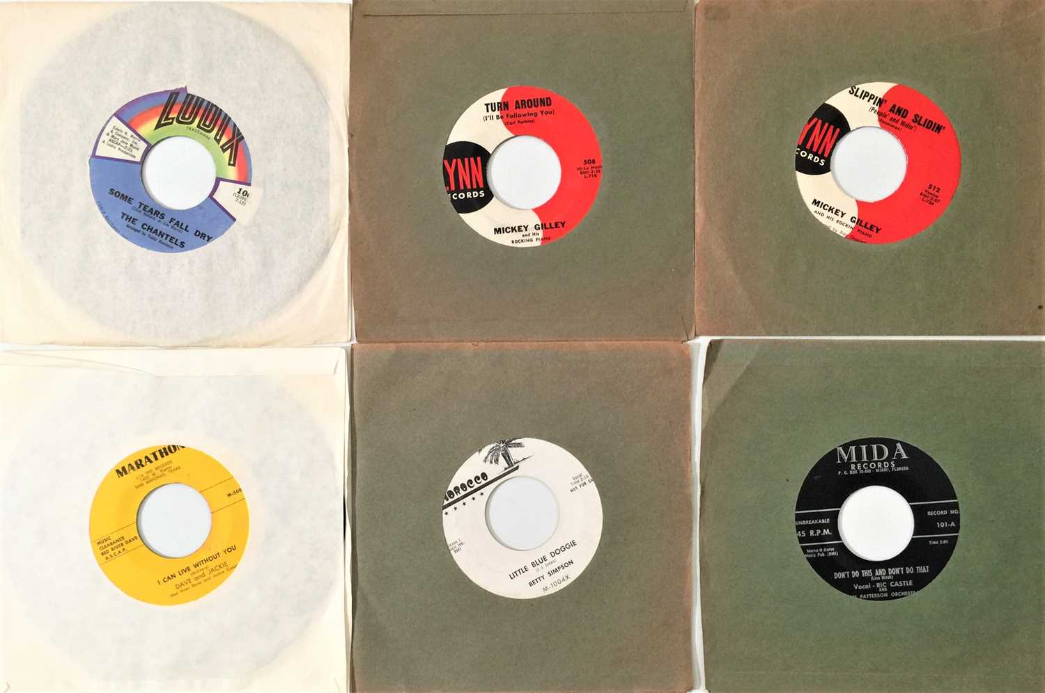 Lot 8 - L LABELS - ROCK N ROLL/ ROCKABILLY ETC - 7"