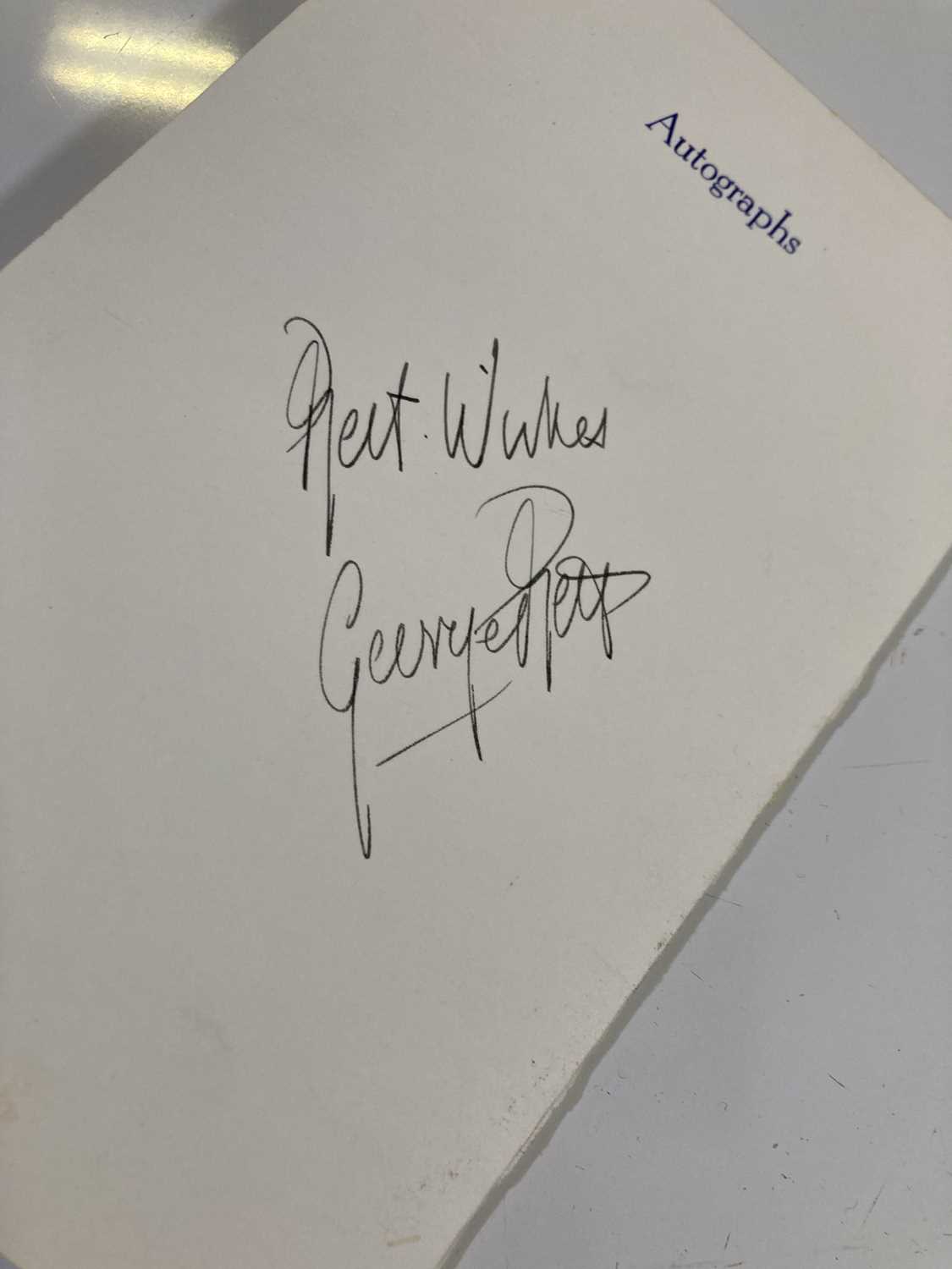 Lot 113 - FOOTBALL MEMORABILIA - GEORGE BEST AUTOGRAPH.