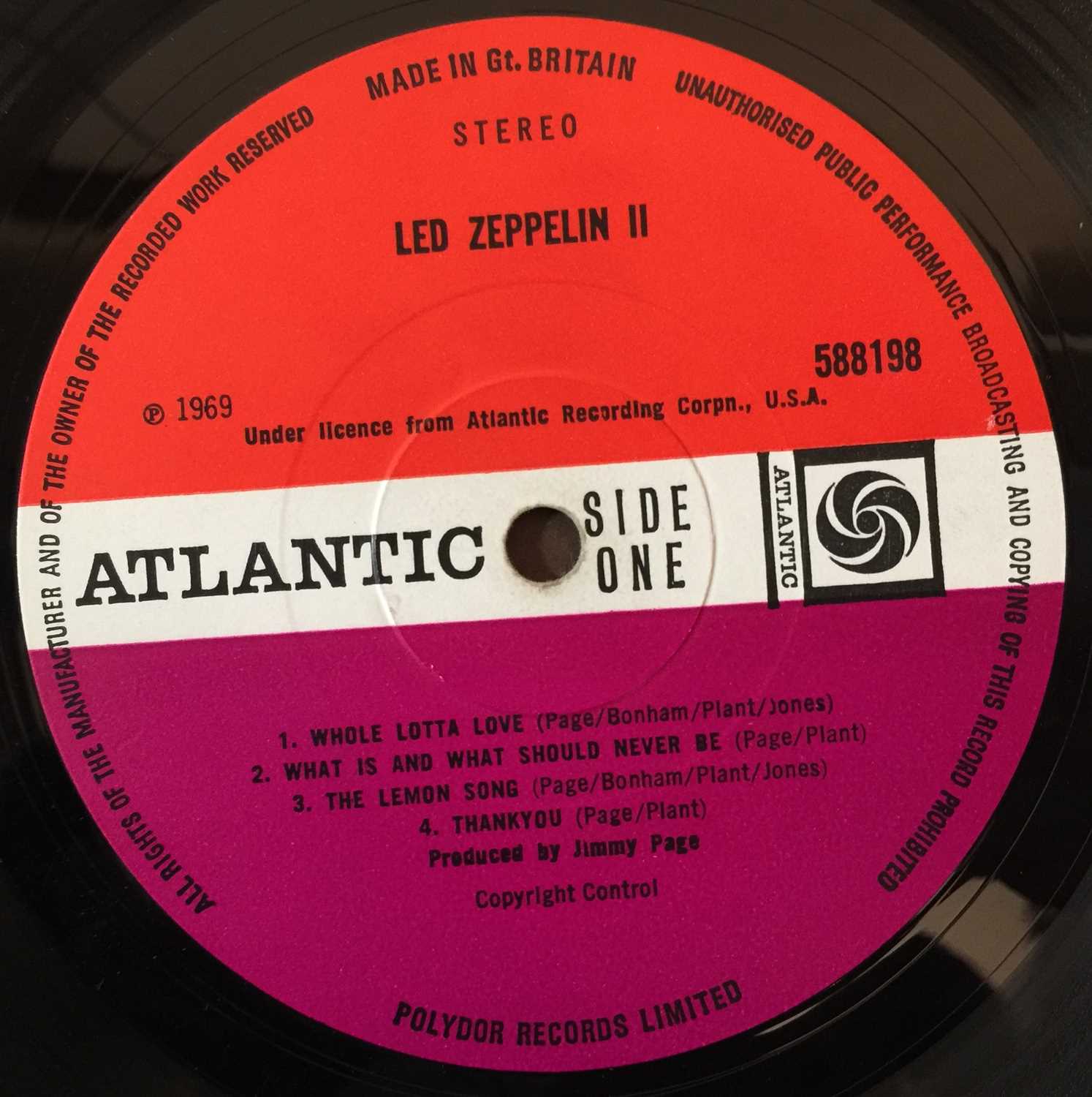 Lot 703 - LED ZEPPELIN - LPs (UK 'PLUM ATLANTIC'