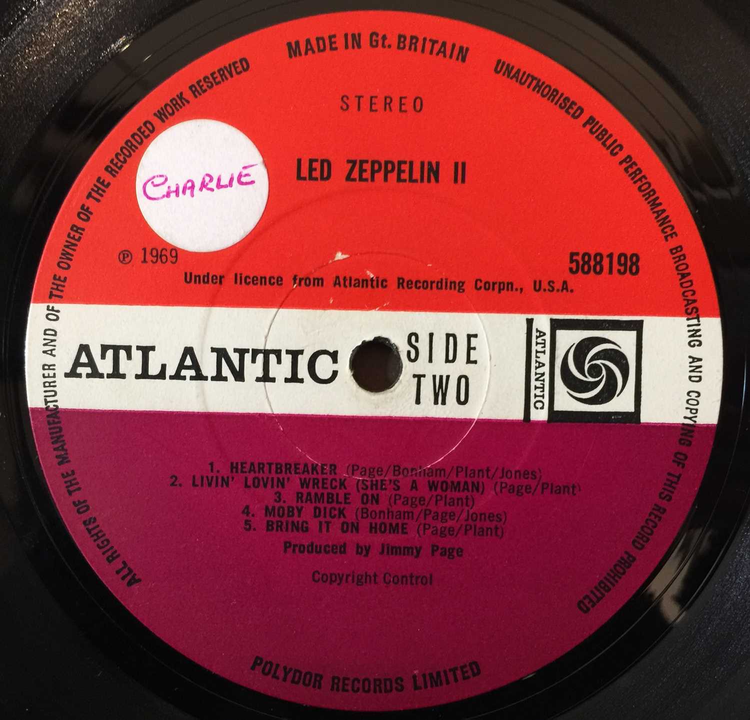 Lot 703 - LED ZEPPELIN - LPs (UK 'PLUM ATLANTIC'