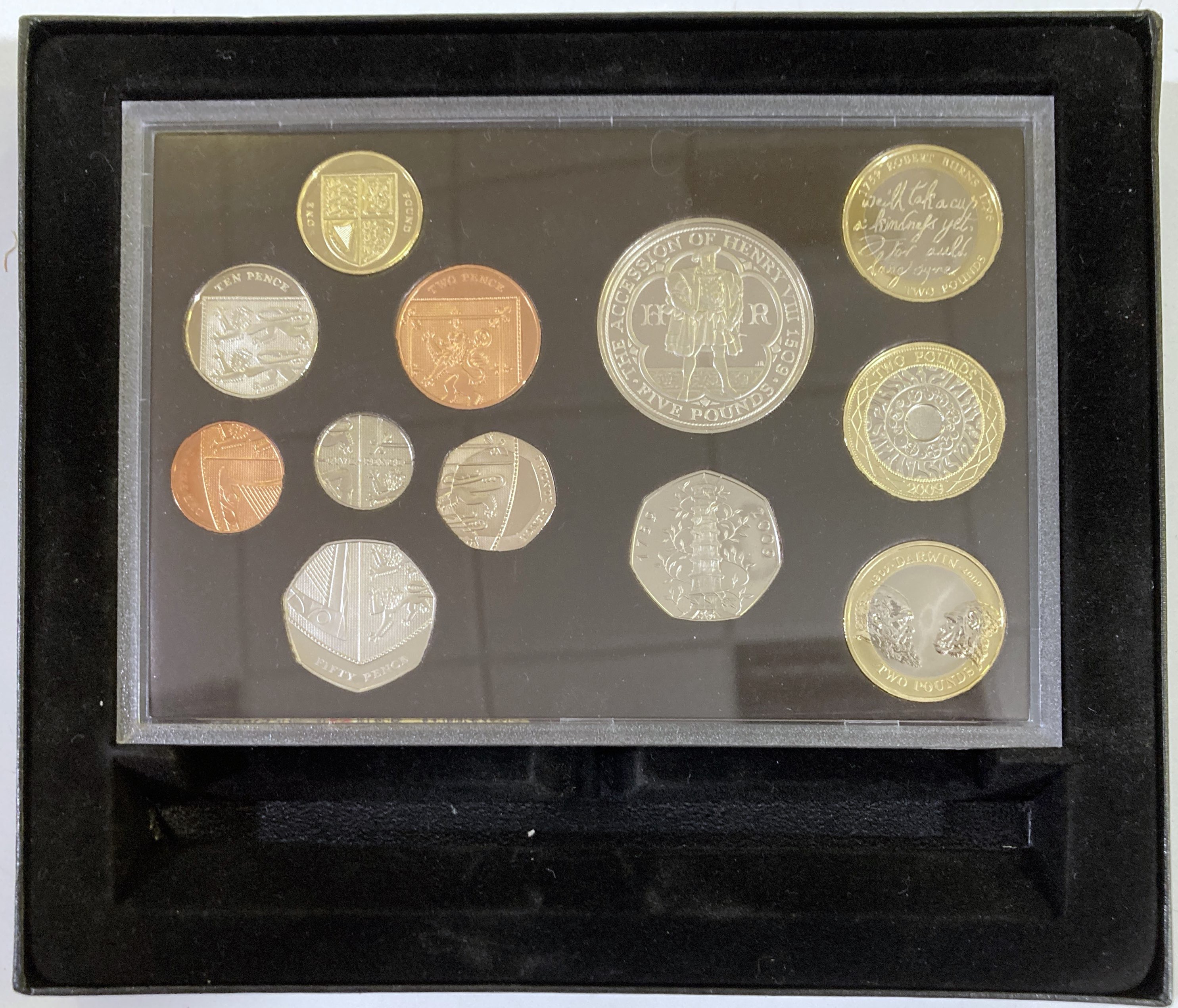Lot 33 - 2009 UK ROYAL MINT PROOF SET INC KEW 50P.