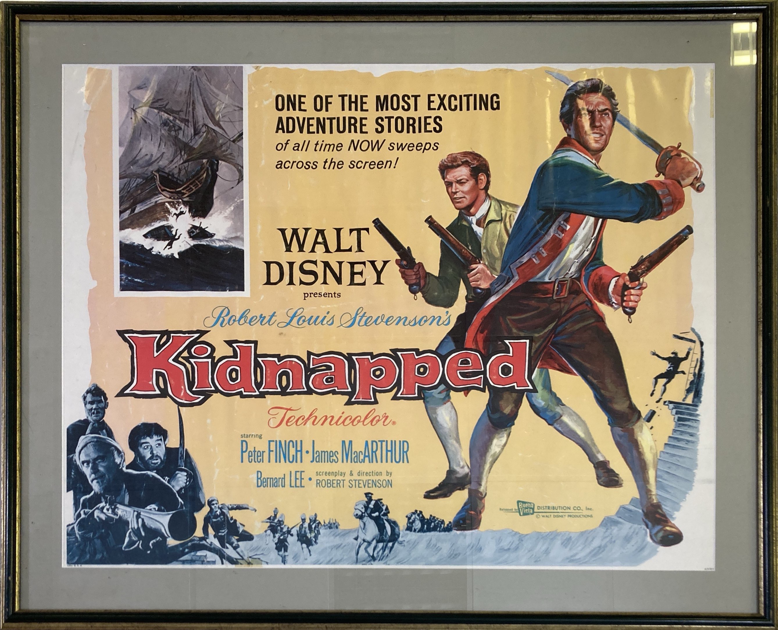 Lot 296 - FRAMED CINEMA POSTERS INC KIDNAPPED / OLIVER.