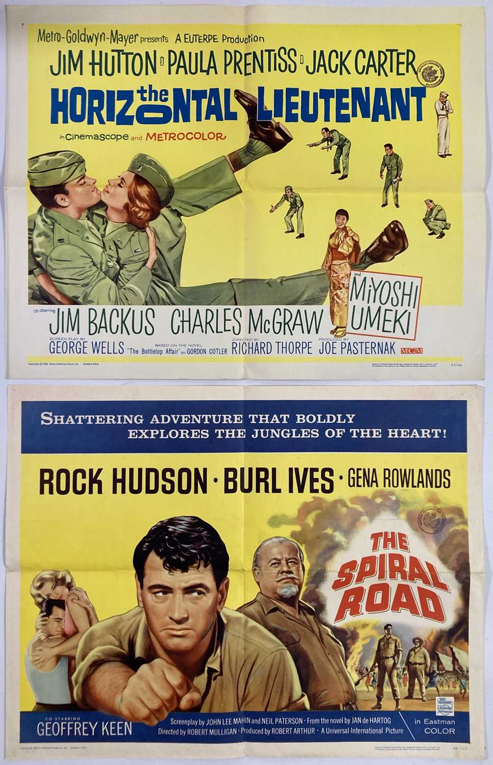 Lot 297 - FILM POSTERS - US HALF SHEETS - 1950S/60S