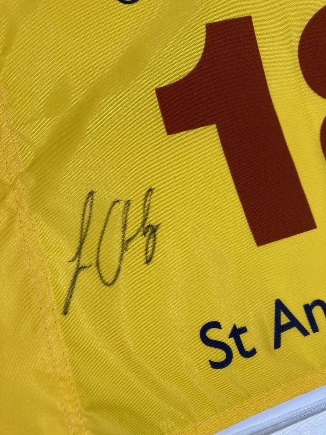 Lot 57 - GOLF MEMORABILIA - FLAGS SIGNED BY