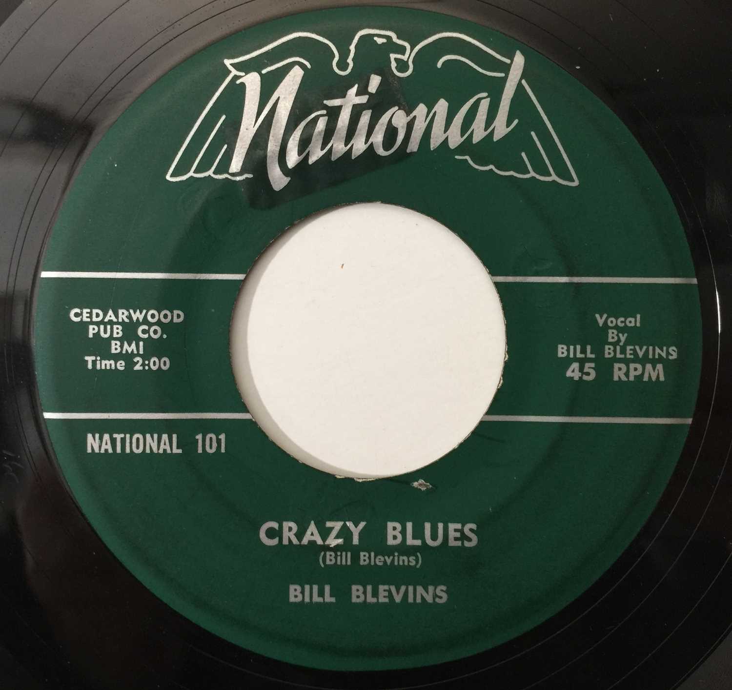 Lot 65 - BILL BLEVINS - CRAZY BLUES / BABY I WON'T