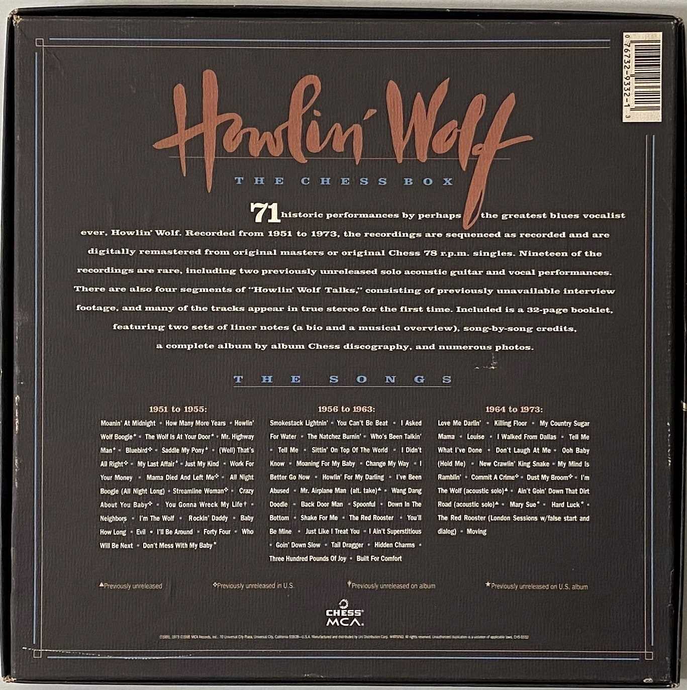 Lot 117 - HOWLIN WOLF - THE CHESS BOX (LP BOX SET