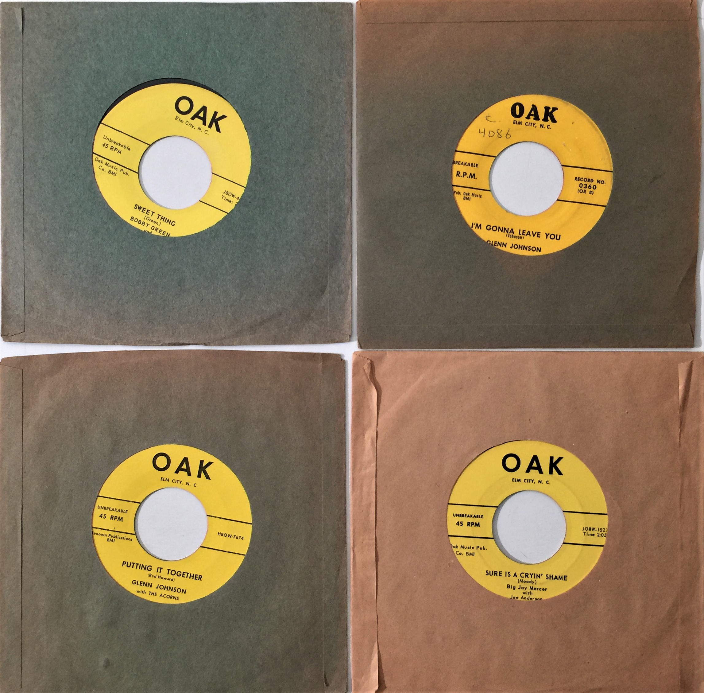Lot 82 - OAK RECORDS - 7" PACK