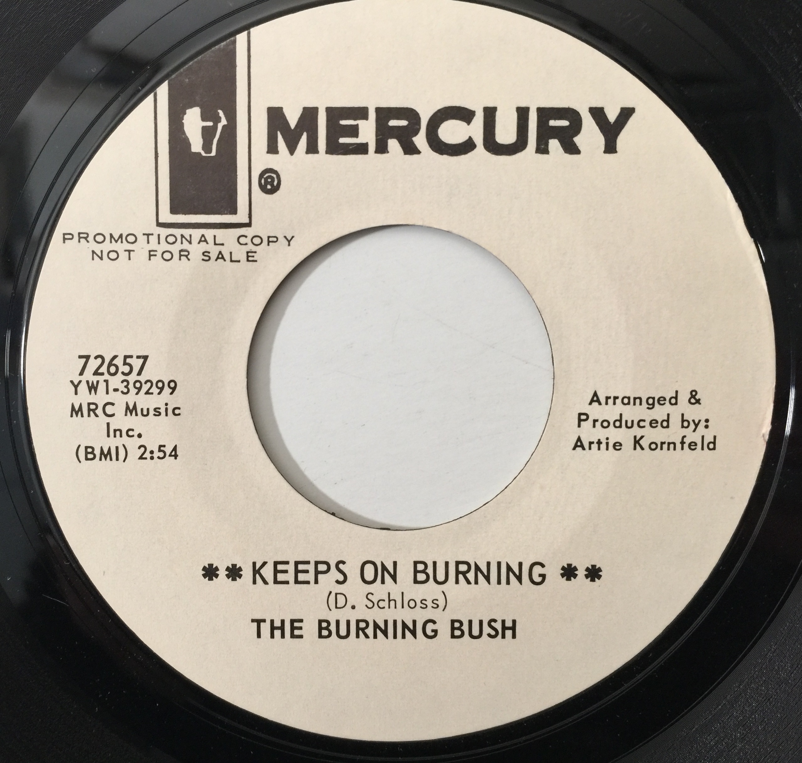 Lot 44 - THE BURNING BUSH - KEEPS ON BURNING/ EVIL EYE