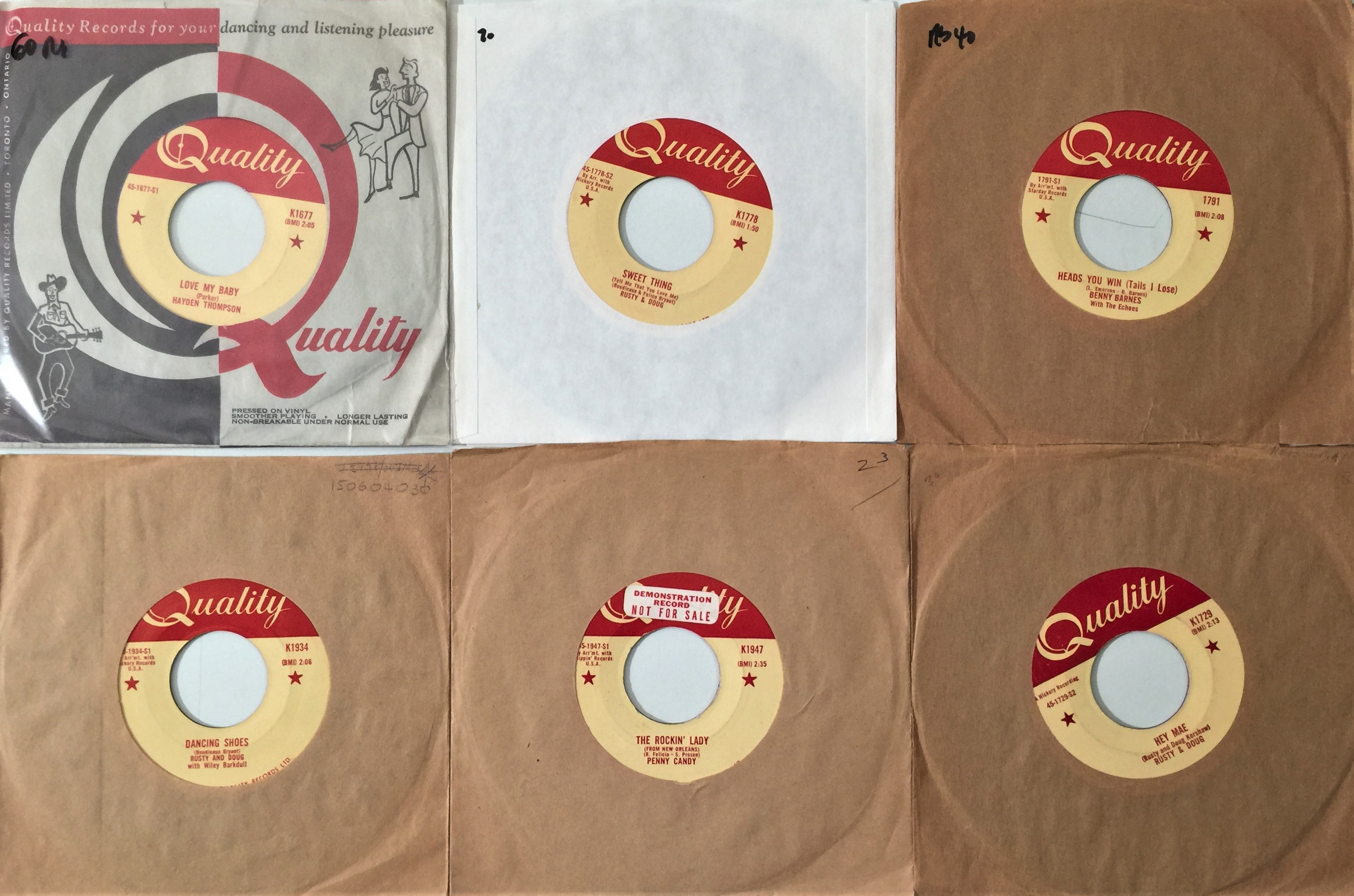 Lot 127 - QUALITY RECORDS - 7" PACK