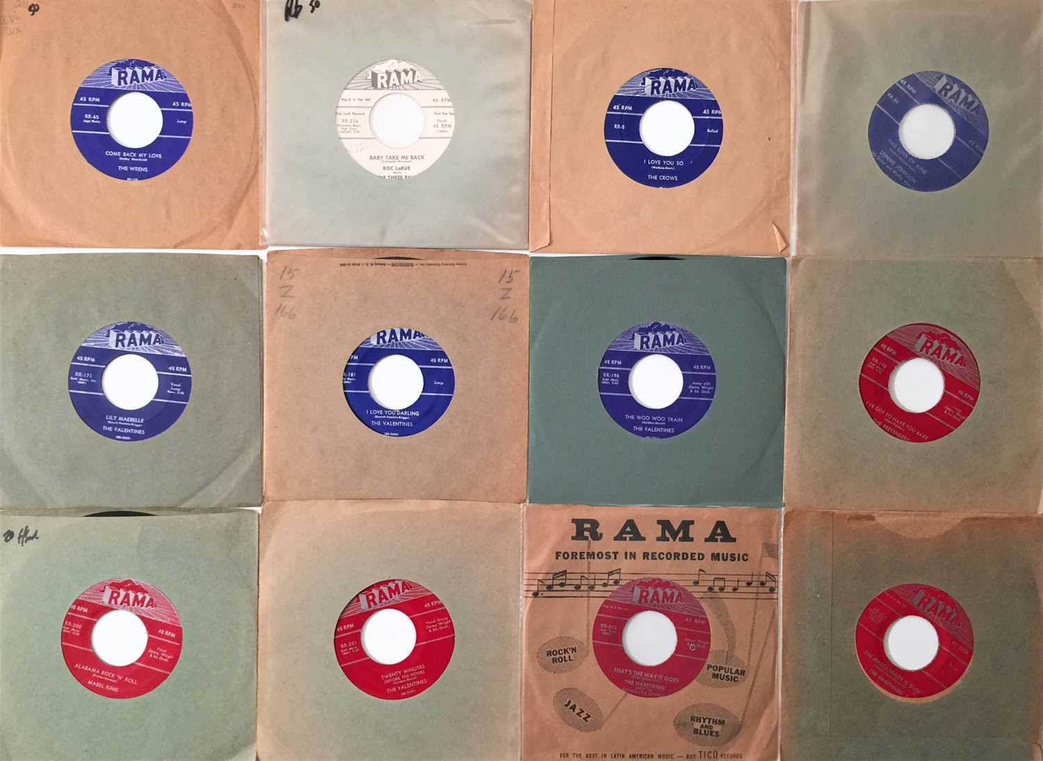 Lot 128 - RAMA RECORDS - 7" PACK (FUNK/ SOUL/ DOO WOP/