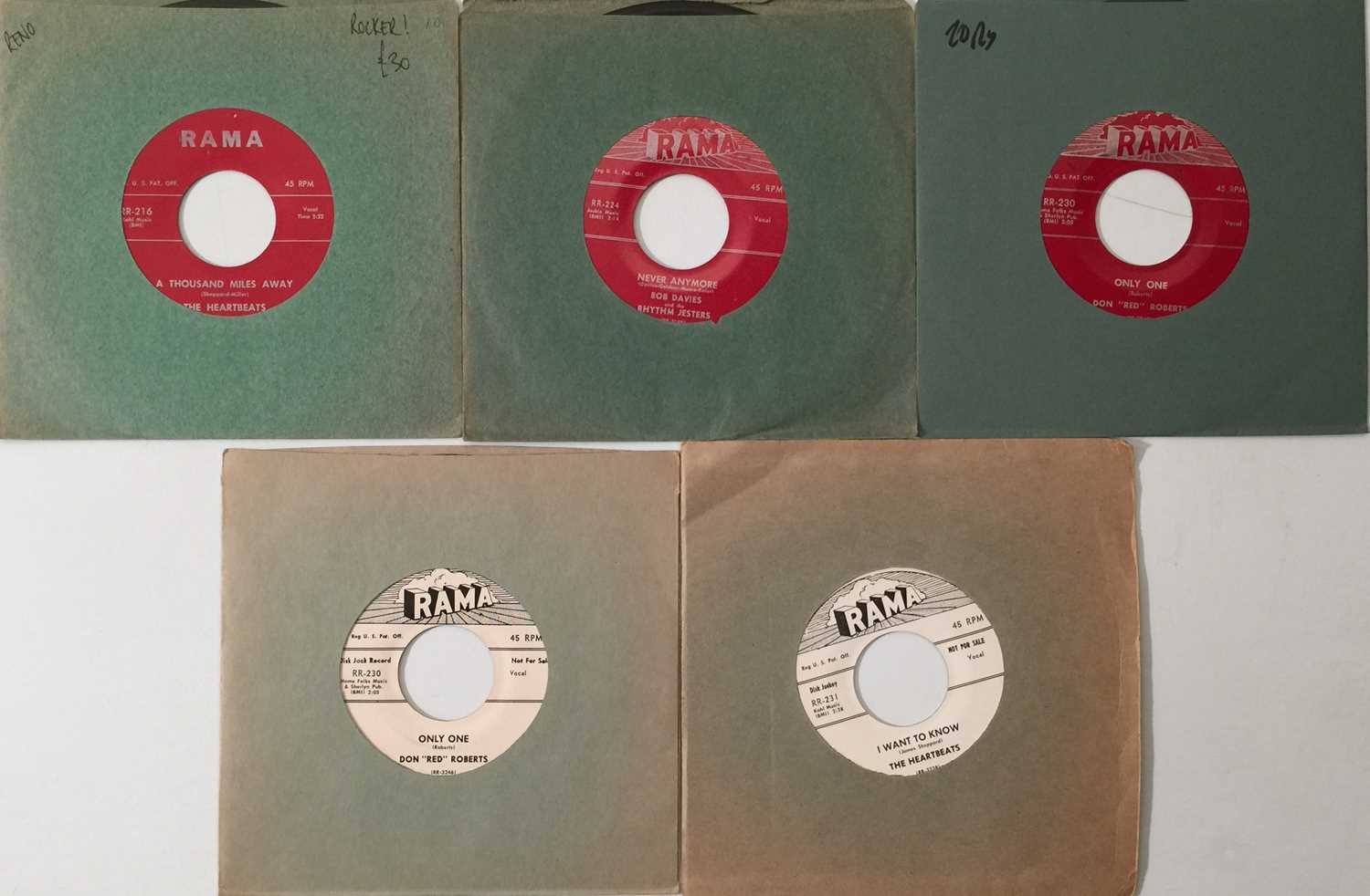 Lot 128 - RAMA RECORDS - 7" PACK (FUNK/ SOUL/ DOO WOP/