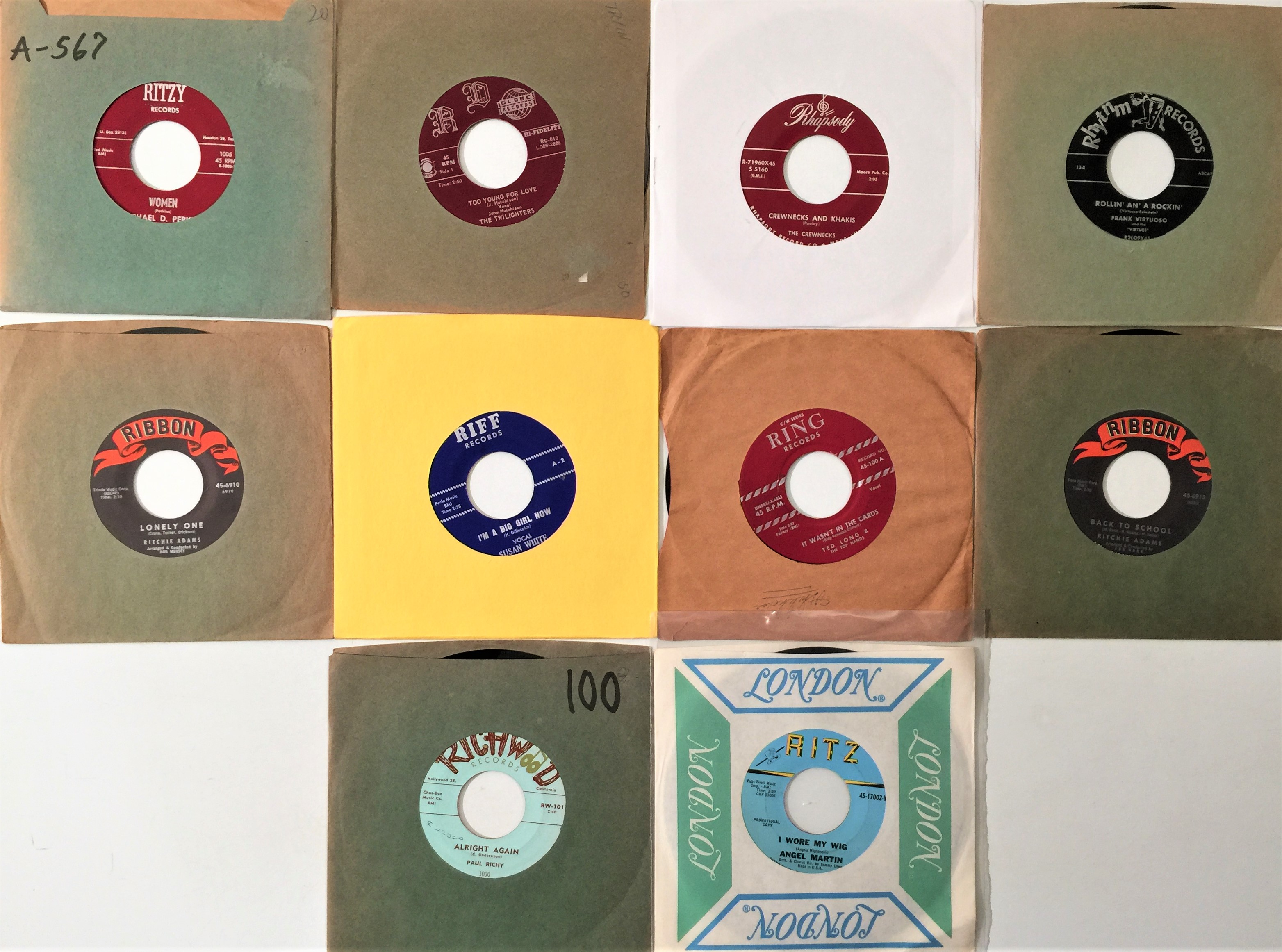 Lot 152 - ROCKABILLY/ ROCK N ROLL/ COUNTRY - 7"