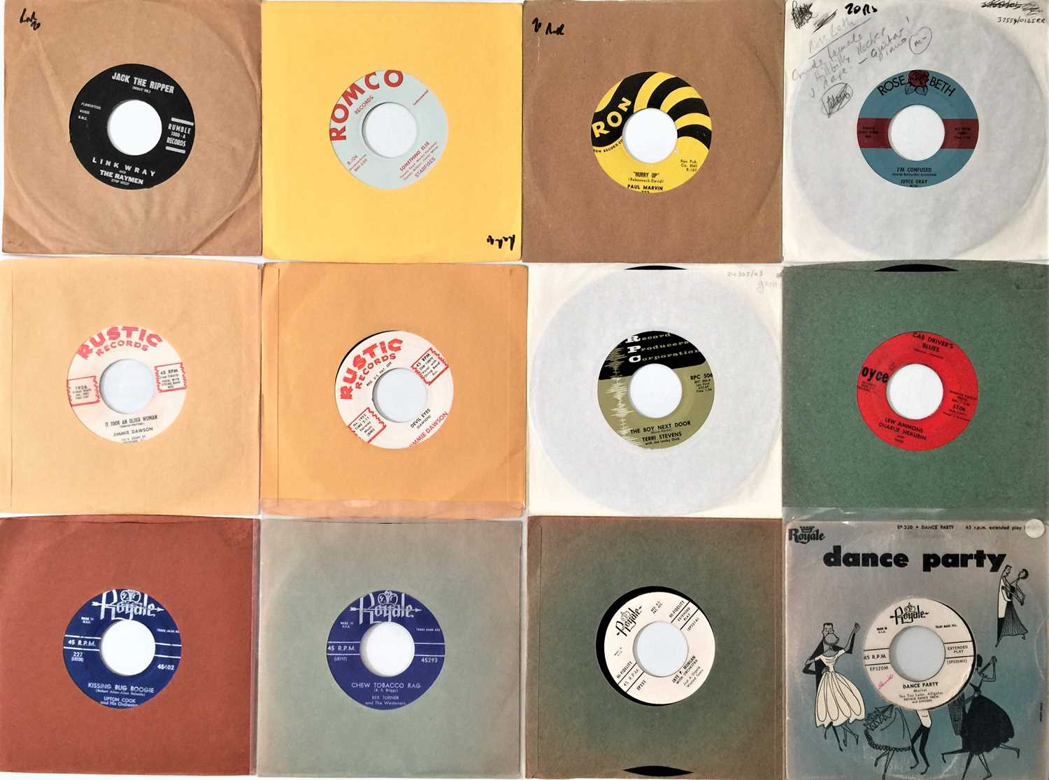 Lot 165 - ROCKABILLY/ RNR/ COUNTRY - 7" PACK (R LETTER