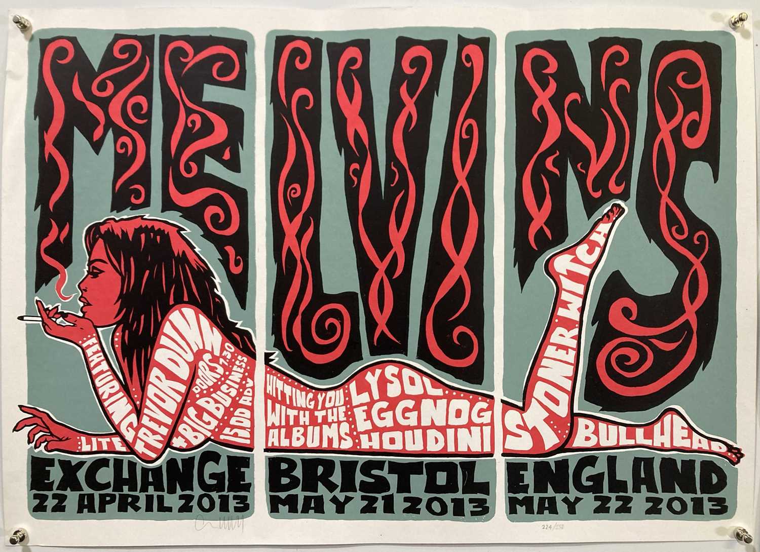 Lot 217 - THE MELVINS - LIMITED EDITION POSTER.