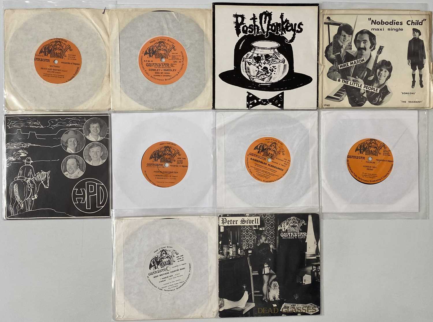 Lot 618 - GUARDIAN RECORDS N TAPES - 7"/ LP PACK