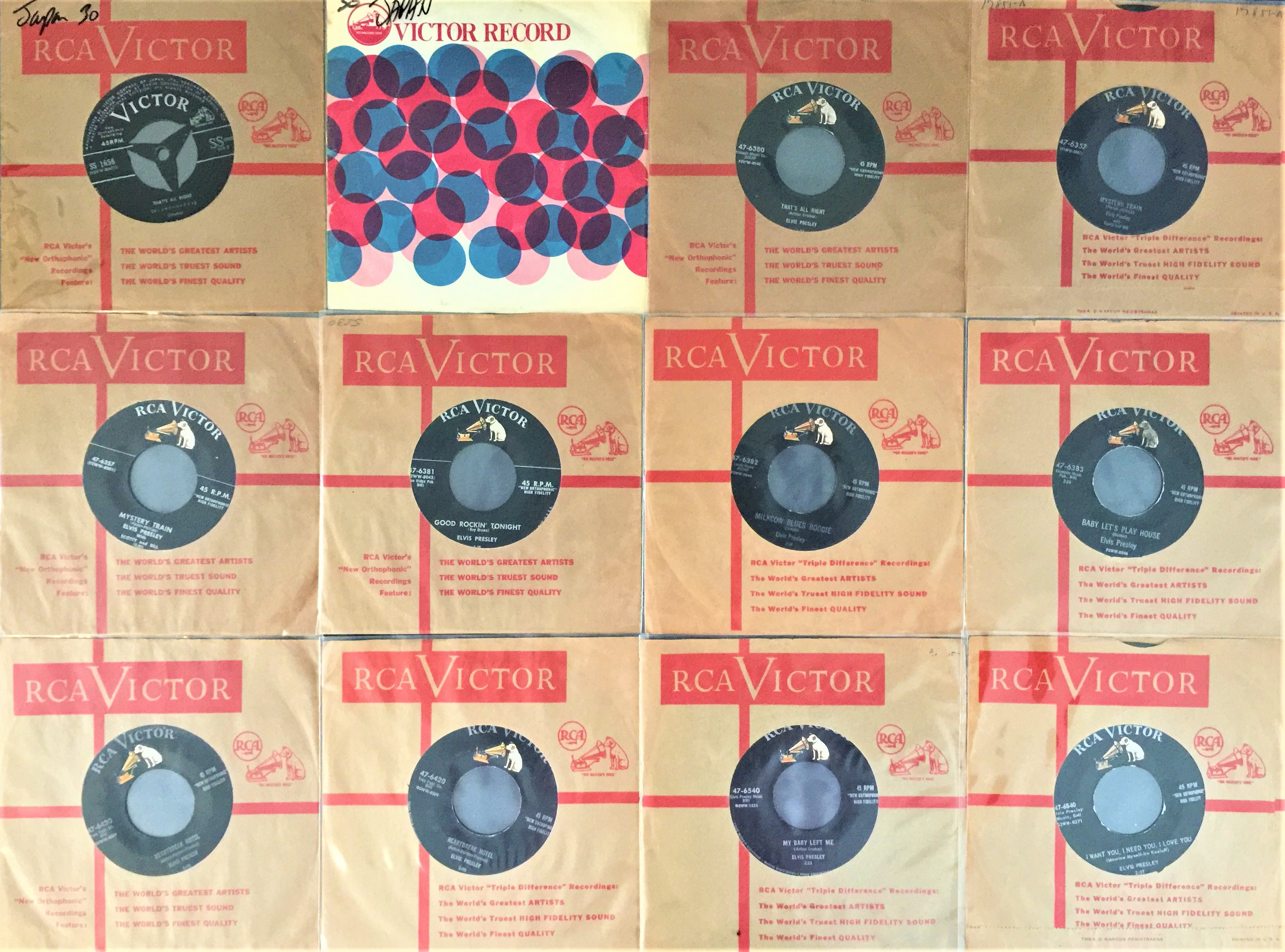 Lot 180 - ELVIS PRESLEY - RCA VICTOR 7" COLLECTION (US