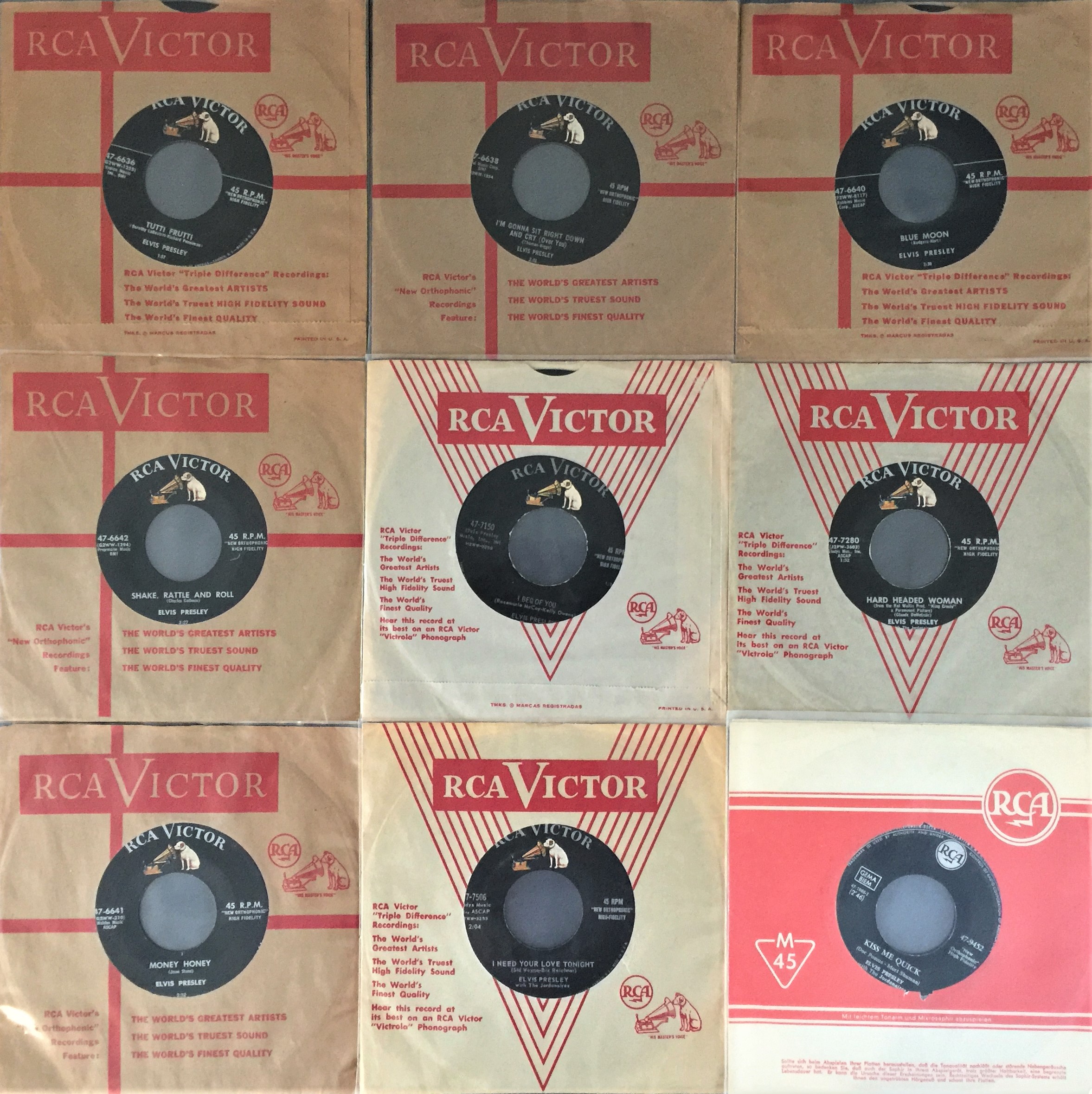 Lot 180 - ELVIS PRESLEY - RCA VICTOR 7" COLLECTION (US