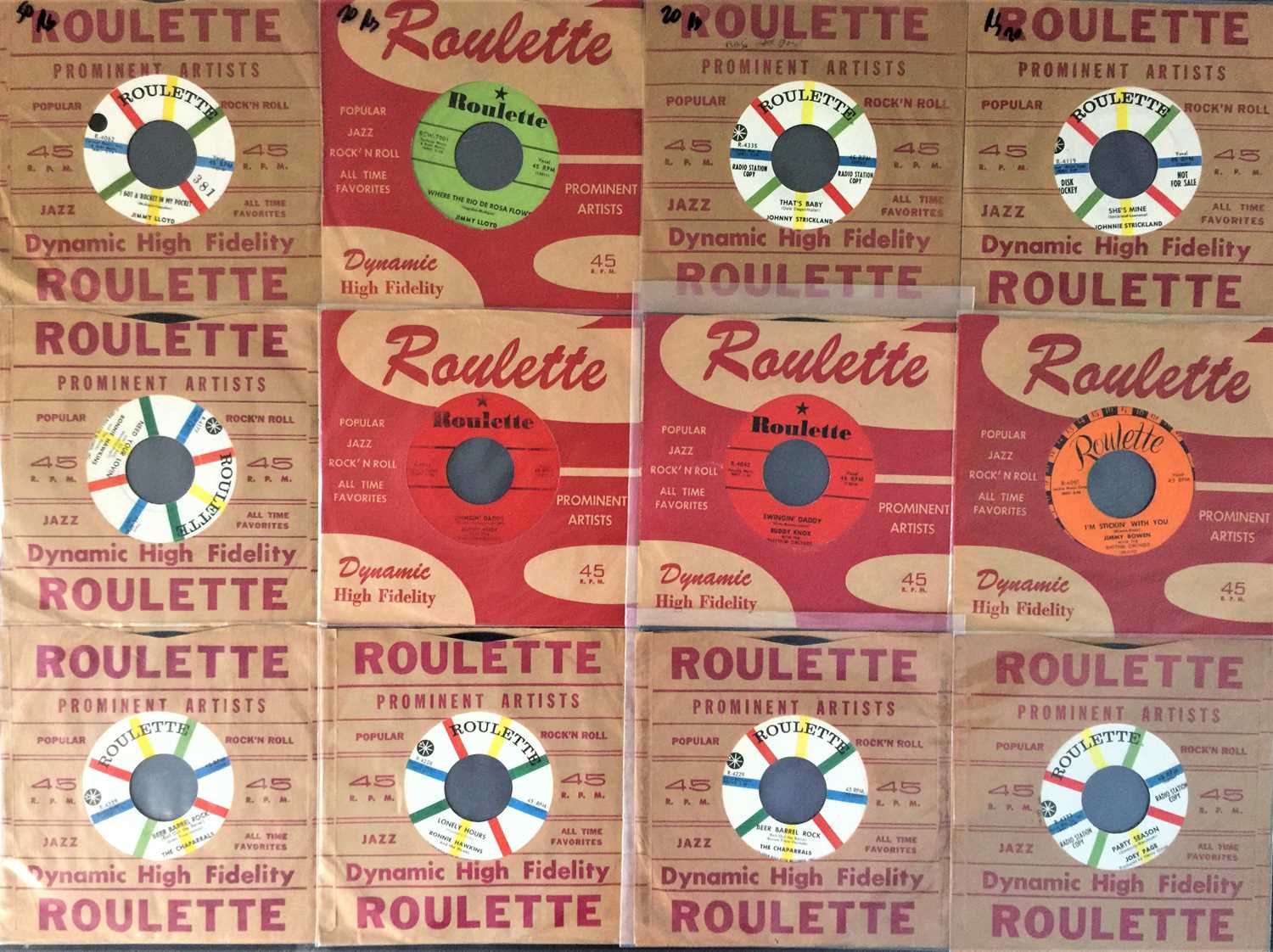 Lot 225 - ROCKABILLY - ROULETTE RECORDS - 7"