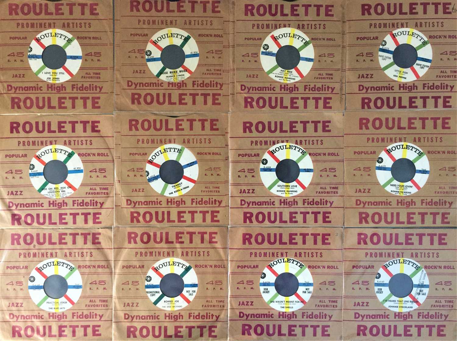 Lot 225 - ROCKABILLY - ROULETTE RECORDS - 7"
