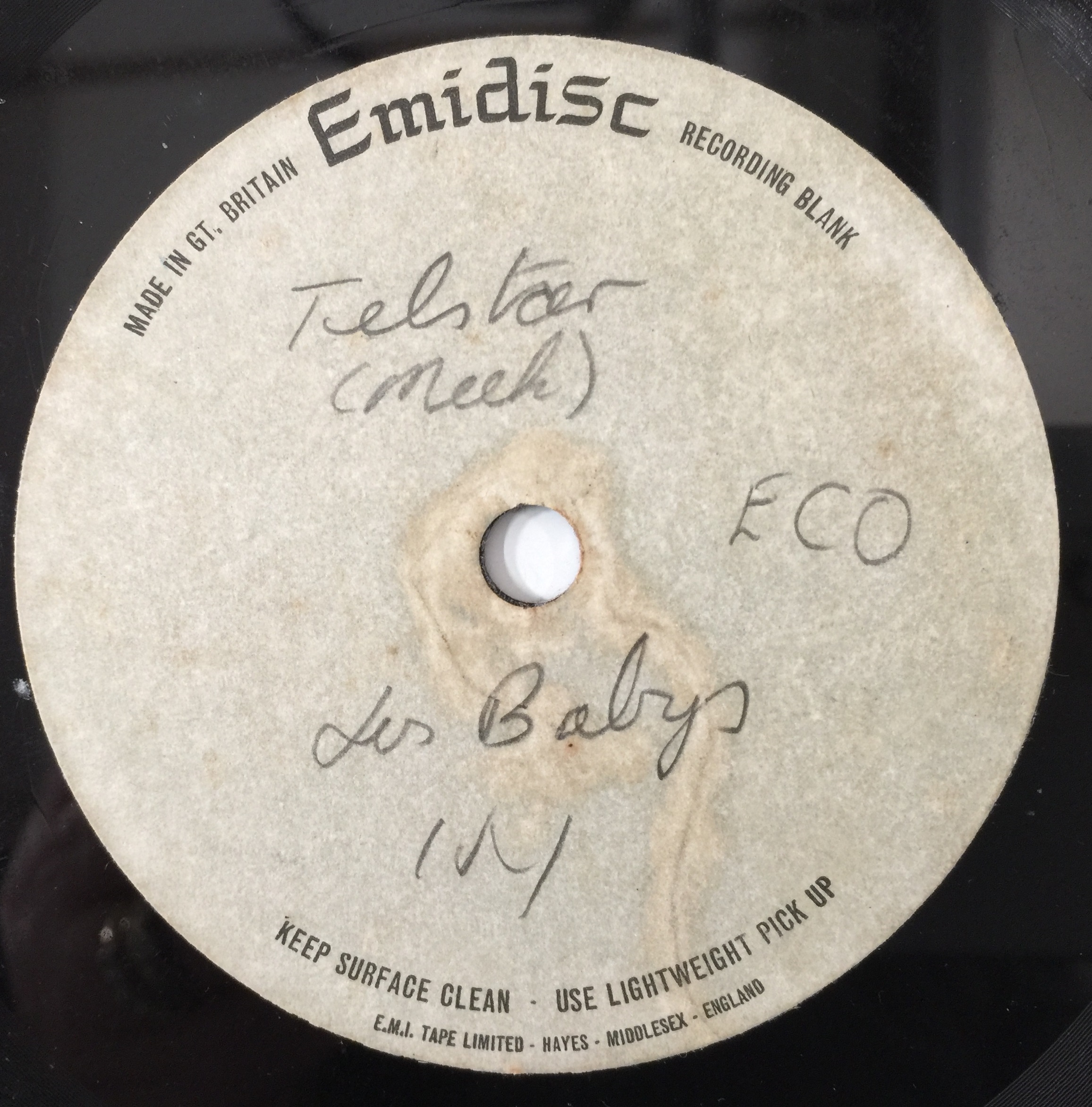 Lot 2071260 - LOS BABYS - TELSTAR 7" (UNRELEASED