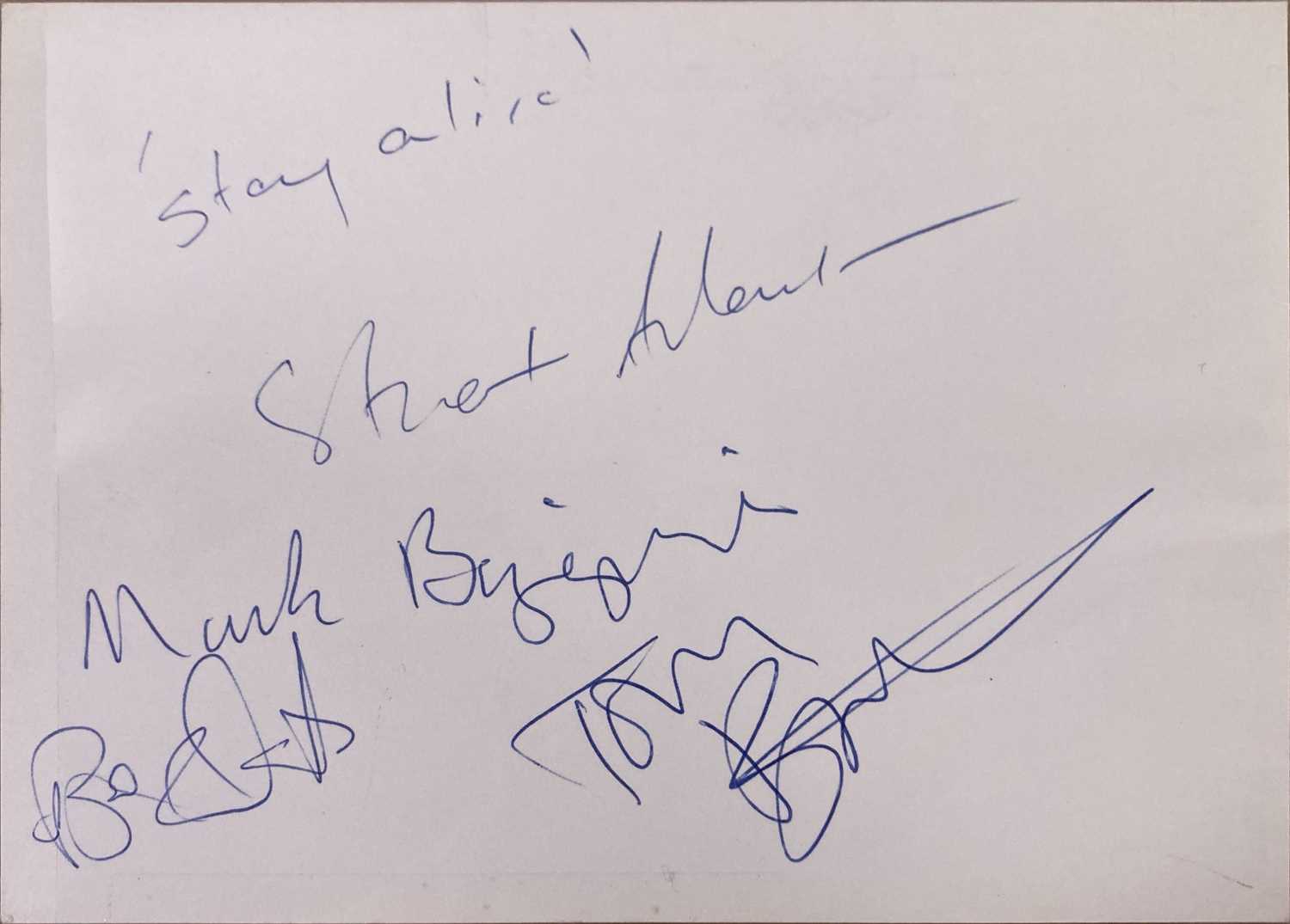 Lot 292 - BIG COUNTRY - SIGNED ITEMS.