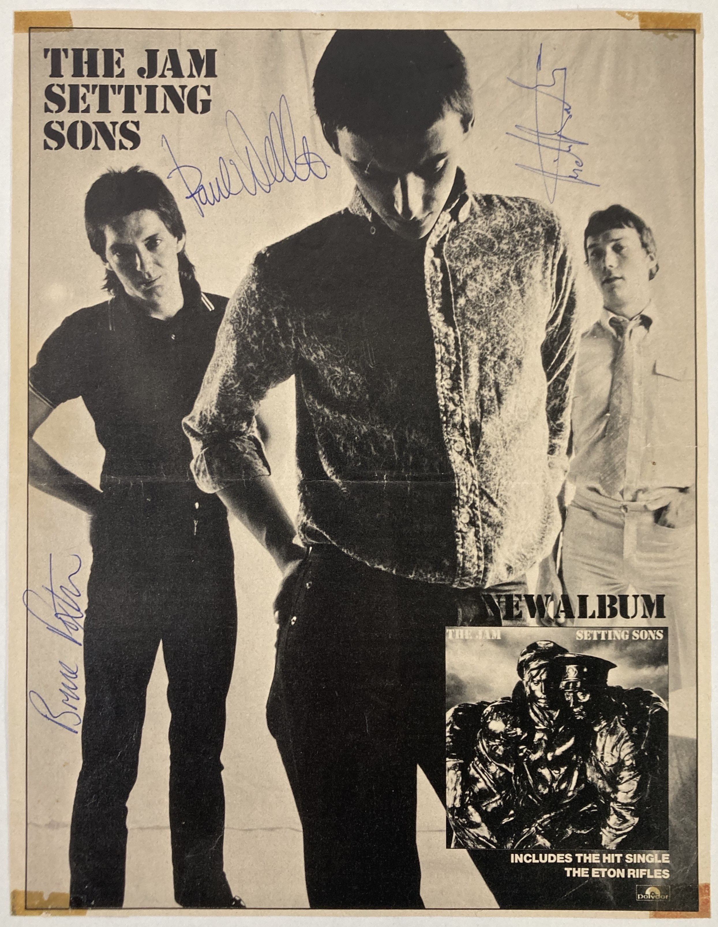 Lot 382 - THE JAM - SIGNED MAGAZINE CUTTING.
