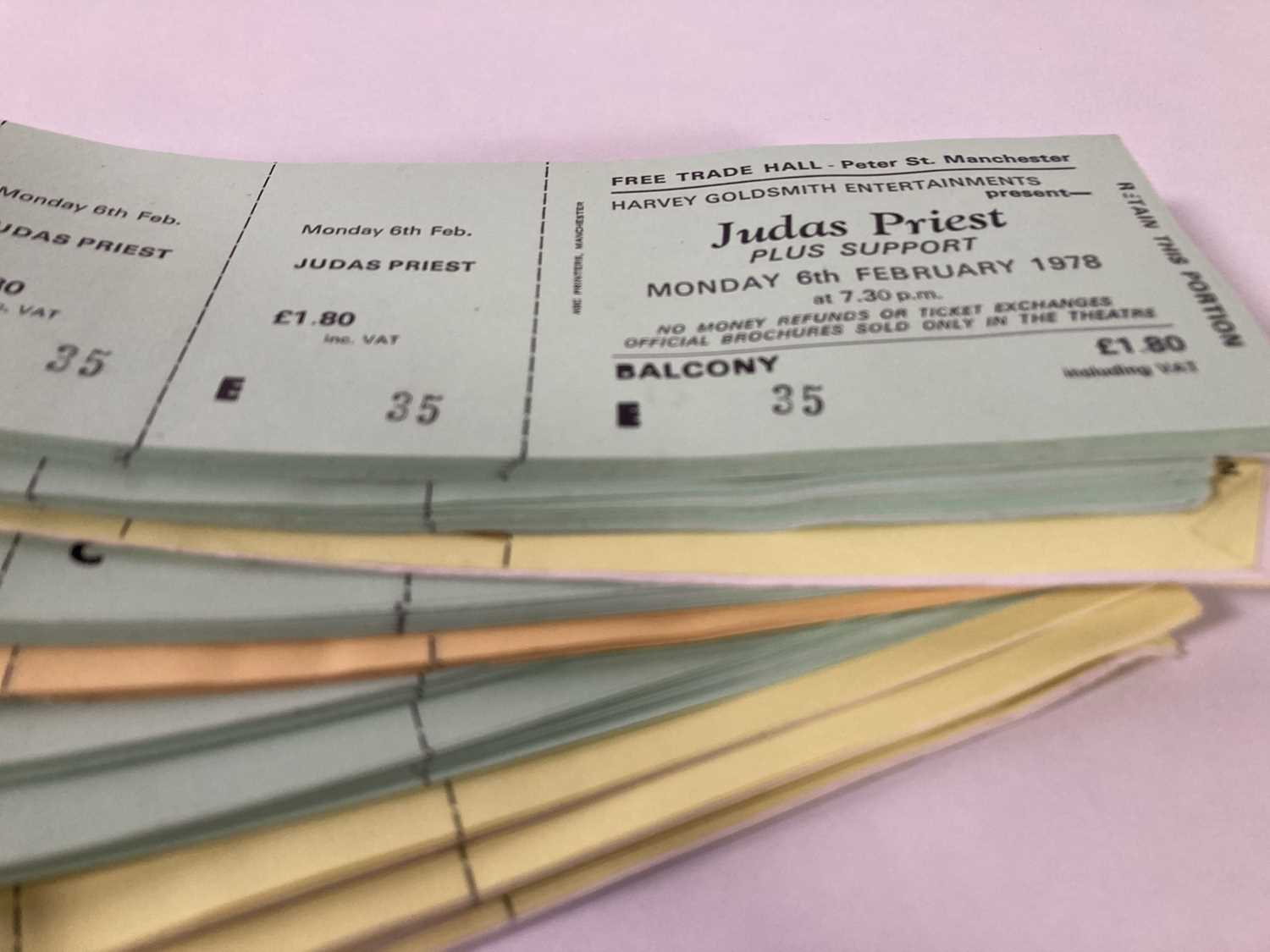 Lot 167 - MANCHESTER FREE TRADE HALL TICKET ARCHIVE
