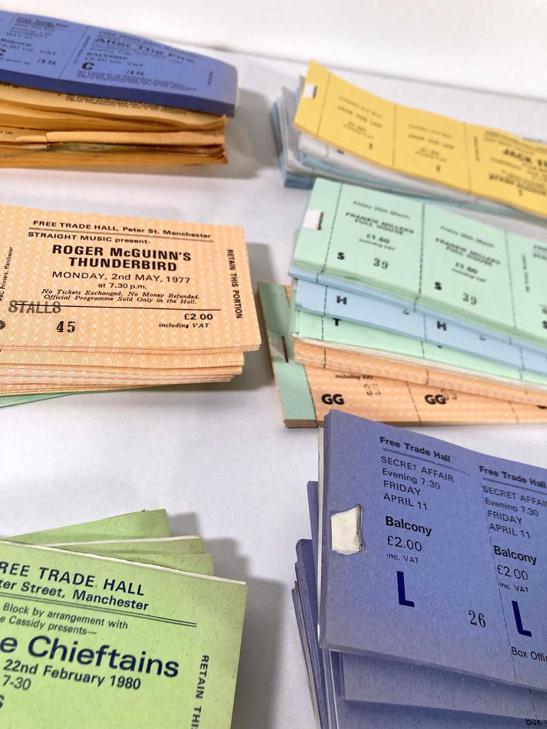 Lot 191 - MANCHESTER FREE TRADE HALL TICKET ARCHIVE