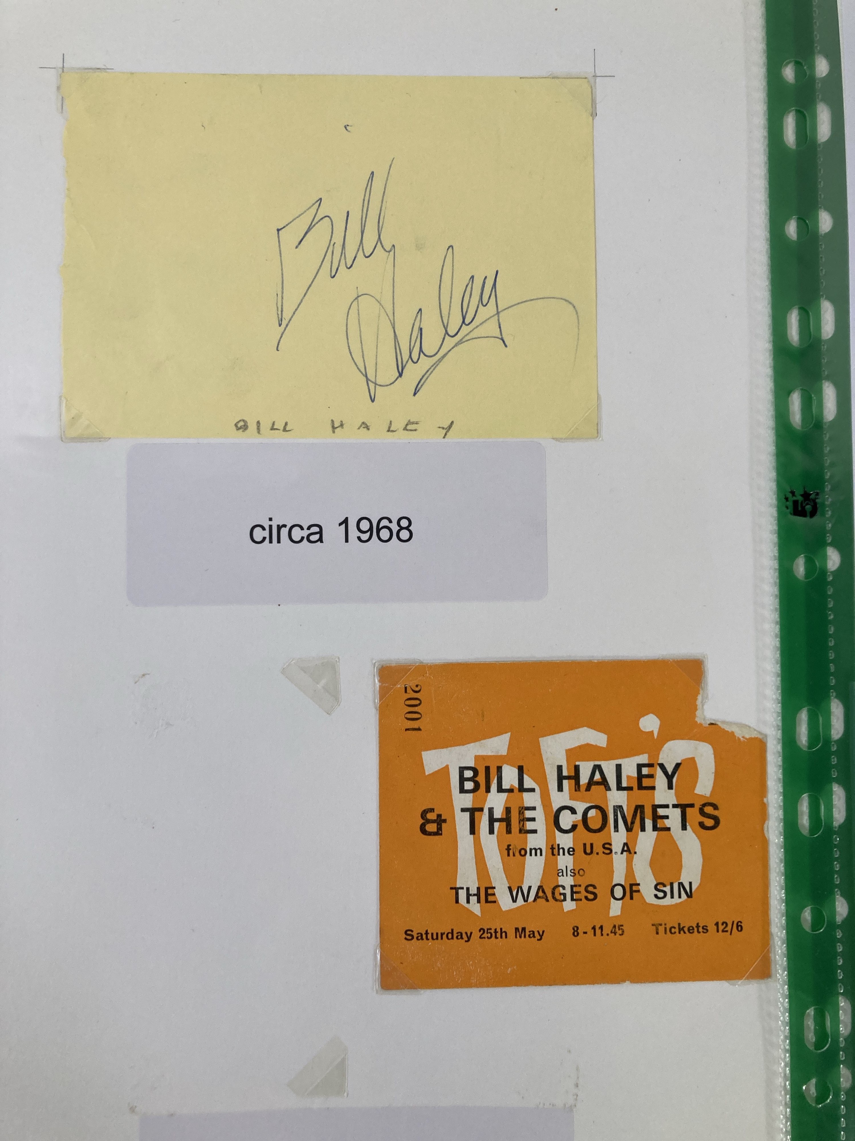 Lot 341 - BILL HALEY - AUTOGRAPHS.
