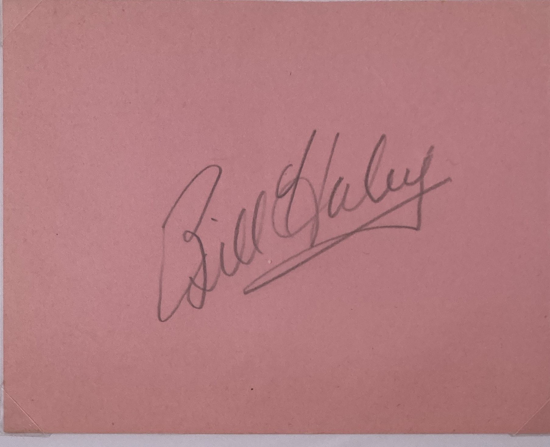 Lot 336 - BILL HALEY AUTOGRAPHS.