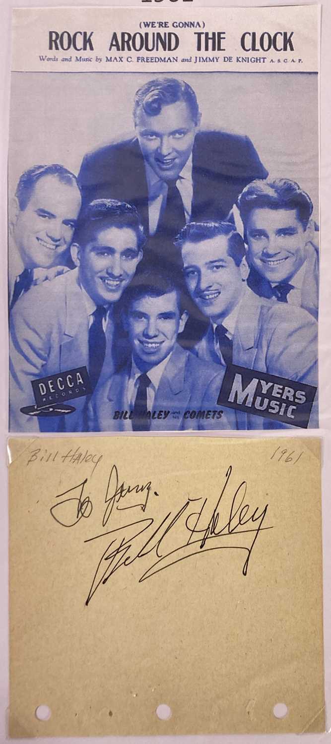 Lot 339 - BILL HALEY AUTOGRAPHS INC SIGNED SHEET MUSIC.